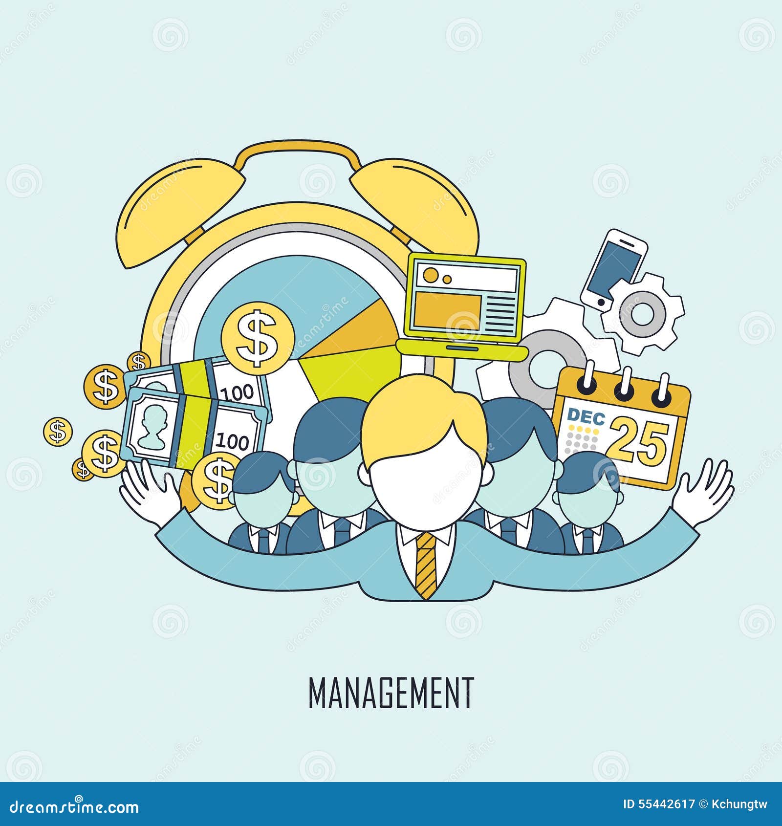 Business Management Concept Stock Vector - Illustration of plan ...