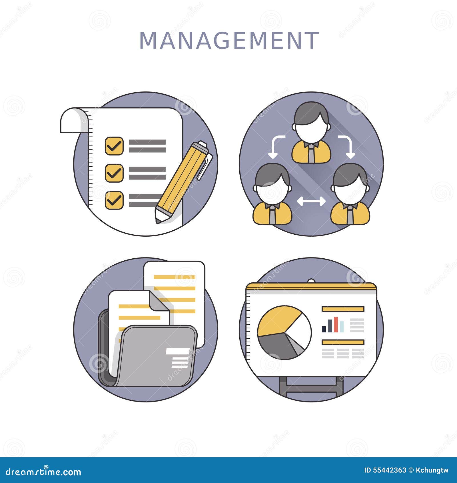 Business Management Concept Stock Vector - Illustration of icon ...