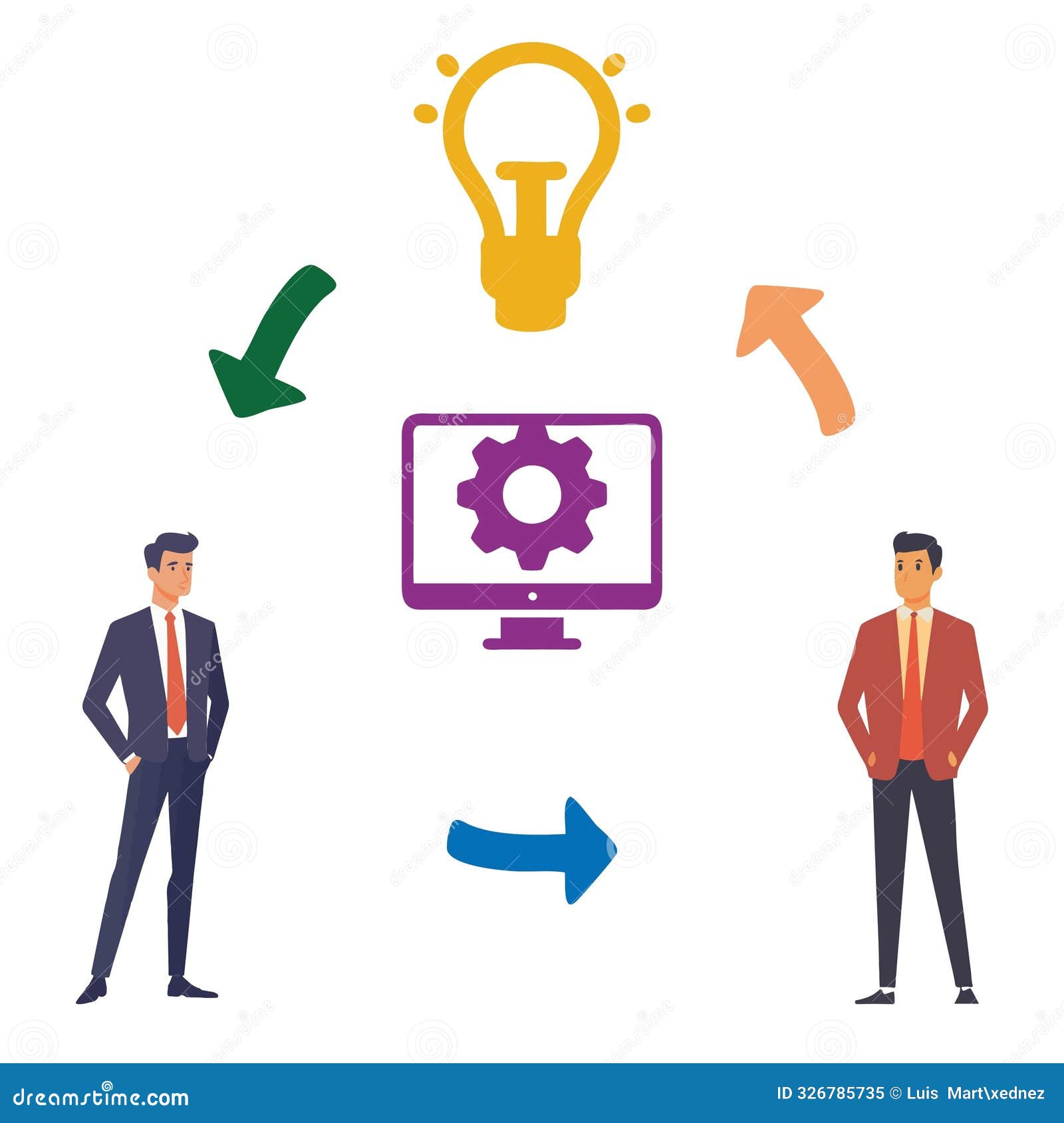 Business Management Concept, Business. Vector Concept. Service. Stock ...