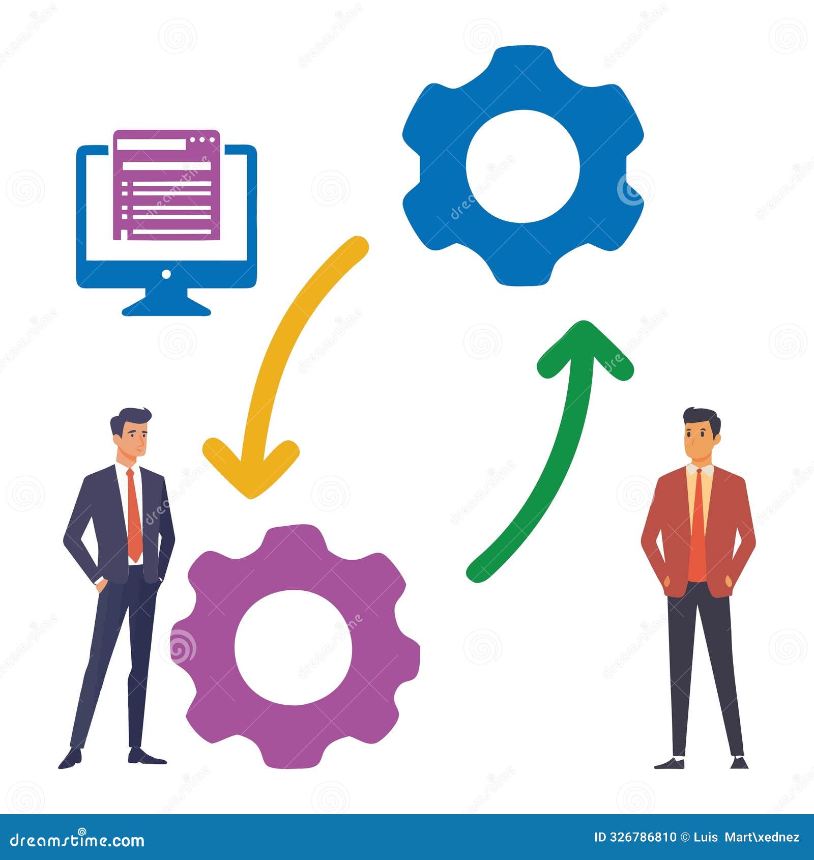 Business Management Concept, Business. Vector Concept. Service. Stock ...