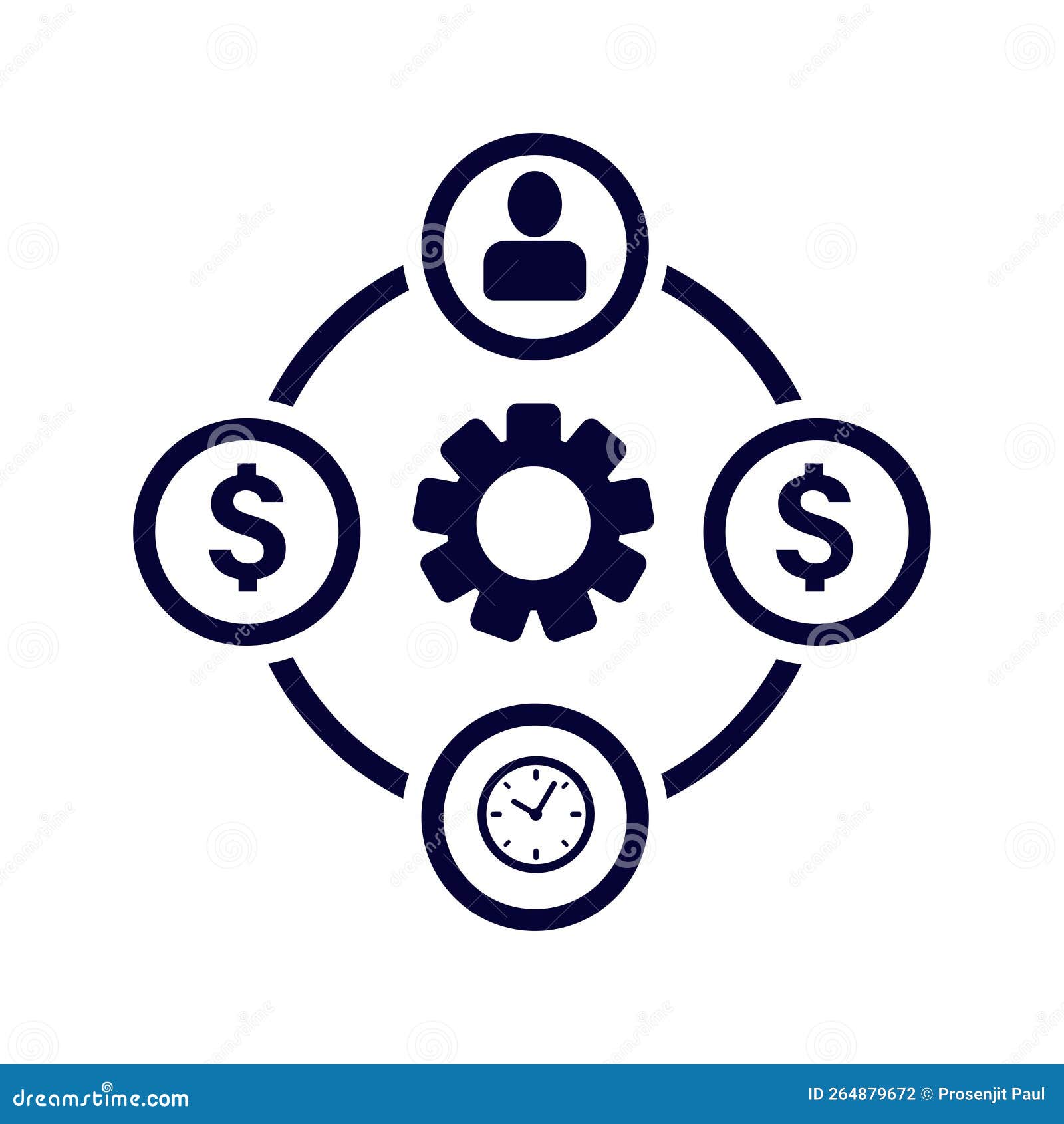 Business management icon stock vector. Illustration of performance ...