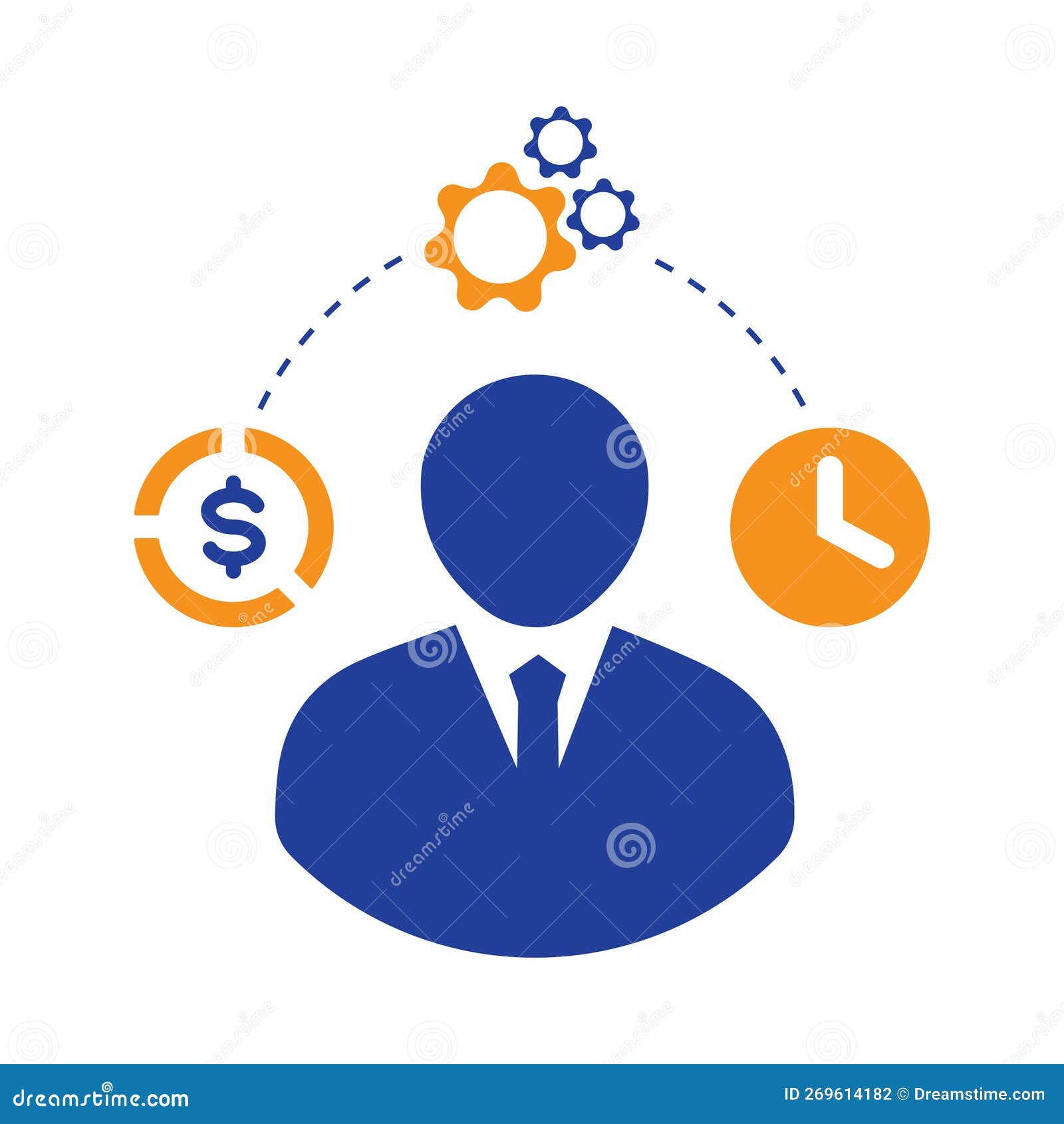 Business management icon stock vector. Illustration of leader - 269614182