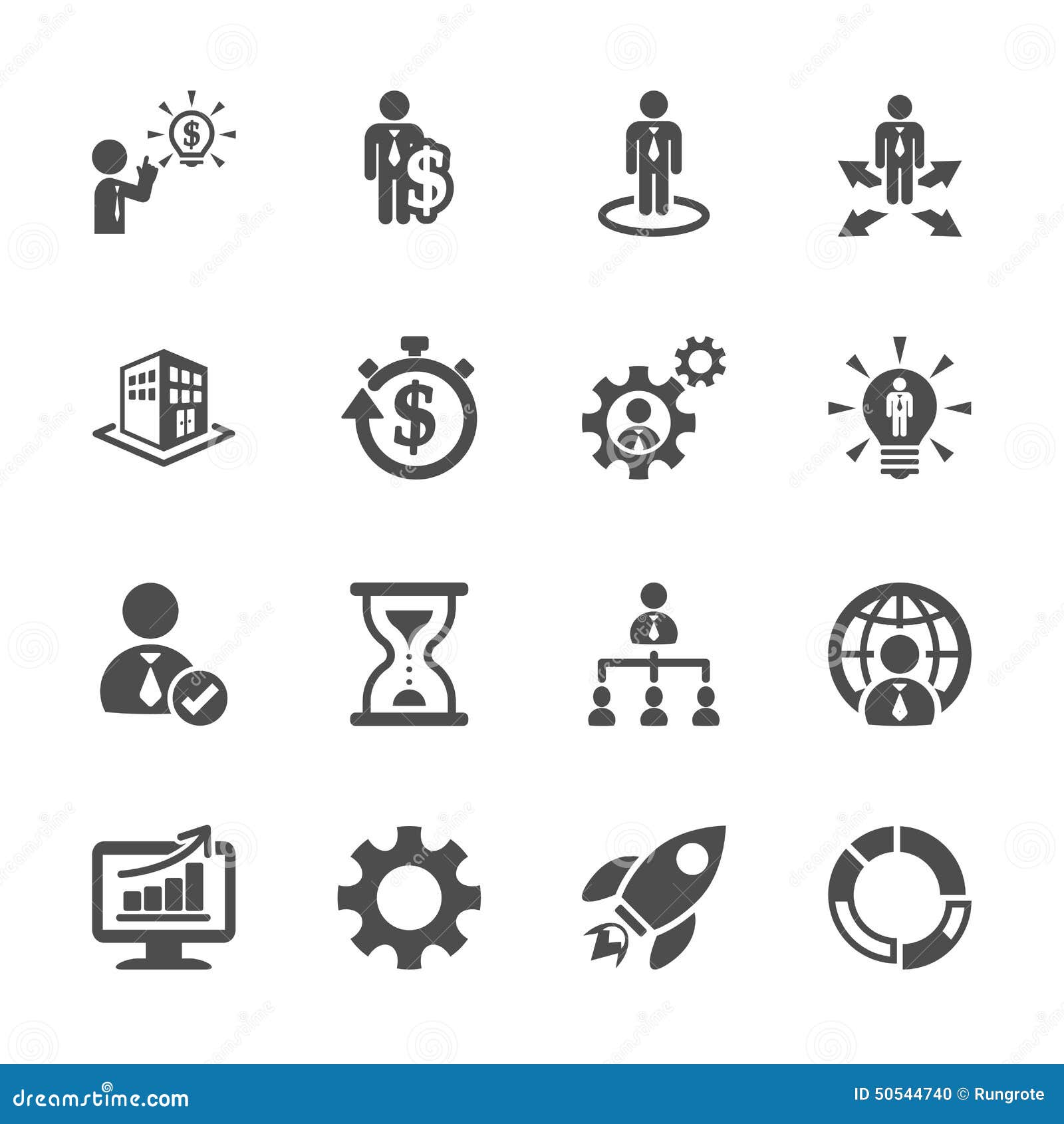 The Management Icon, Set Of 12 Icons. Team And Group, Teamwork, People ...
