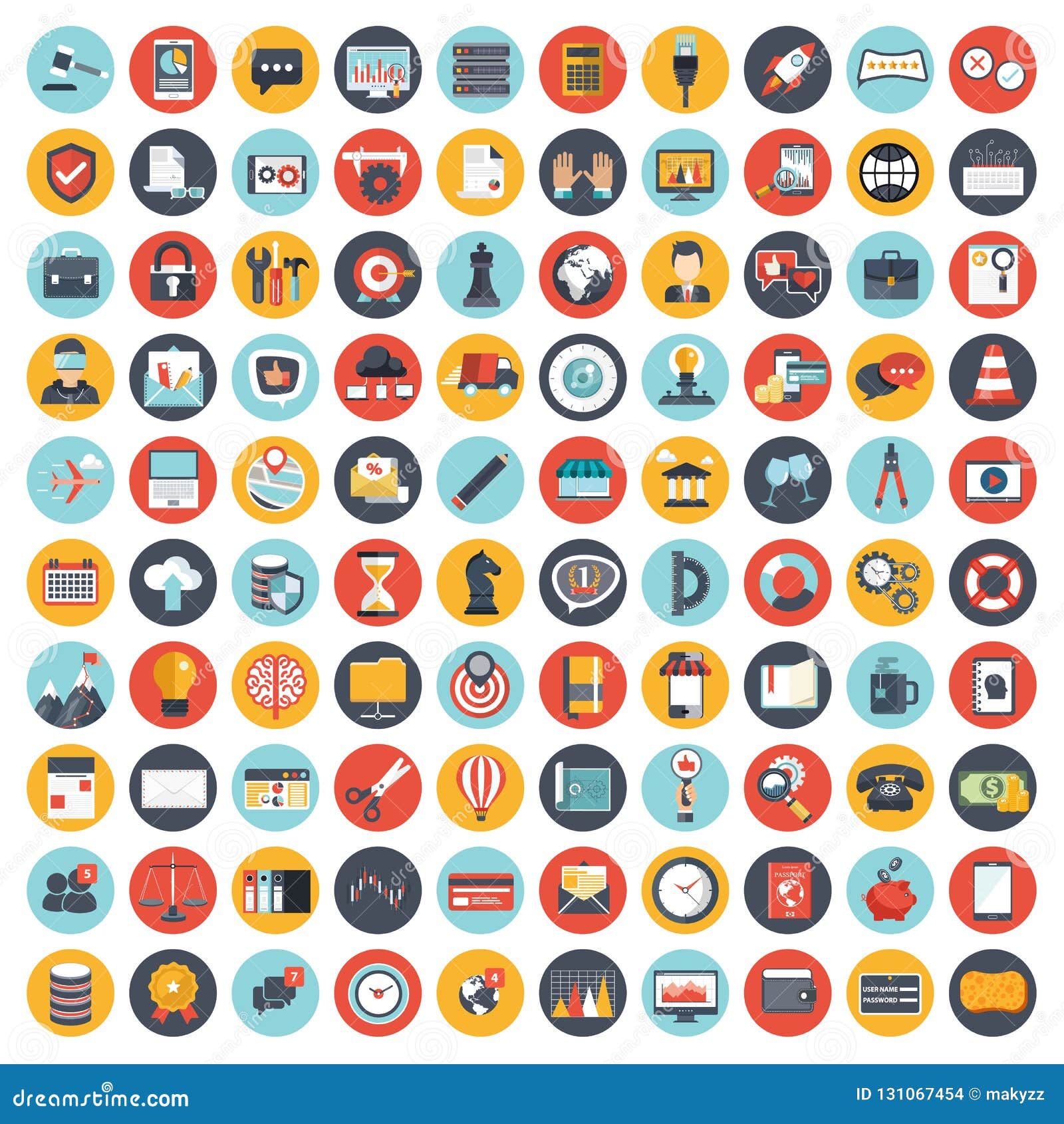 Business and Management Icon Set for Websites and Mobile Applications ...