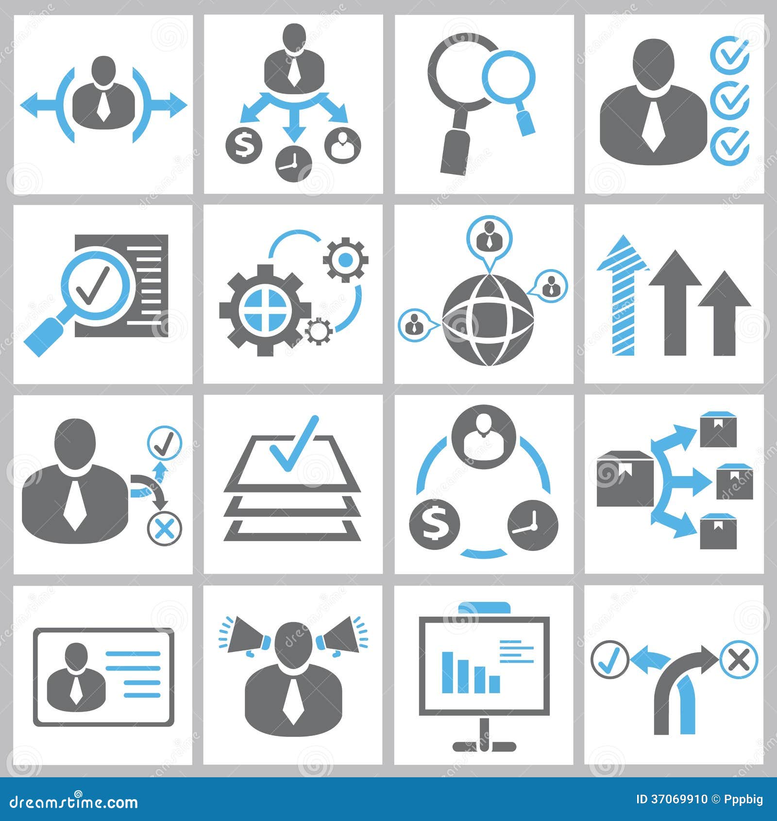 Business management icons stock illustration. Illustration of ...