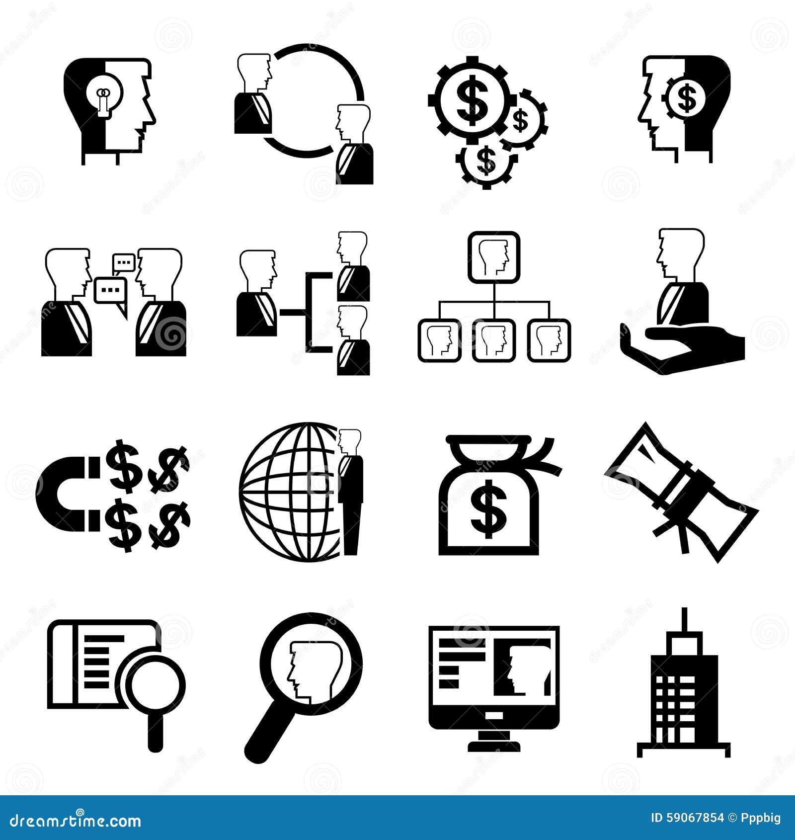 Business management icons stock illustration. Illustration of consult ...