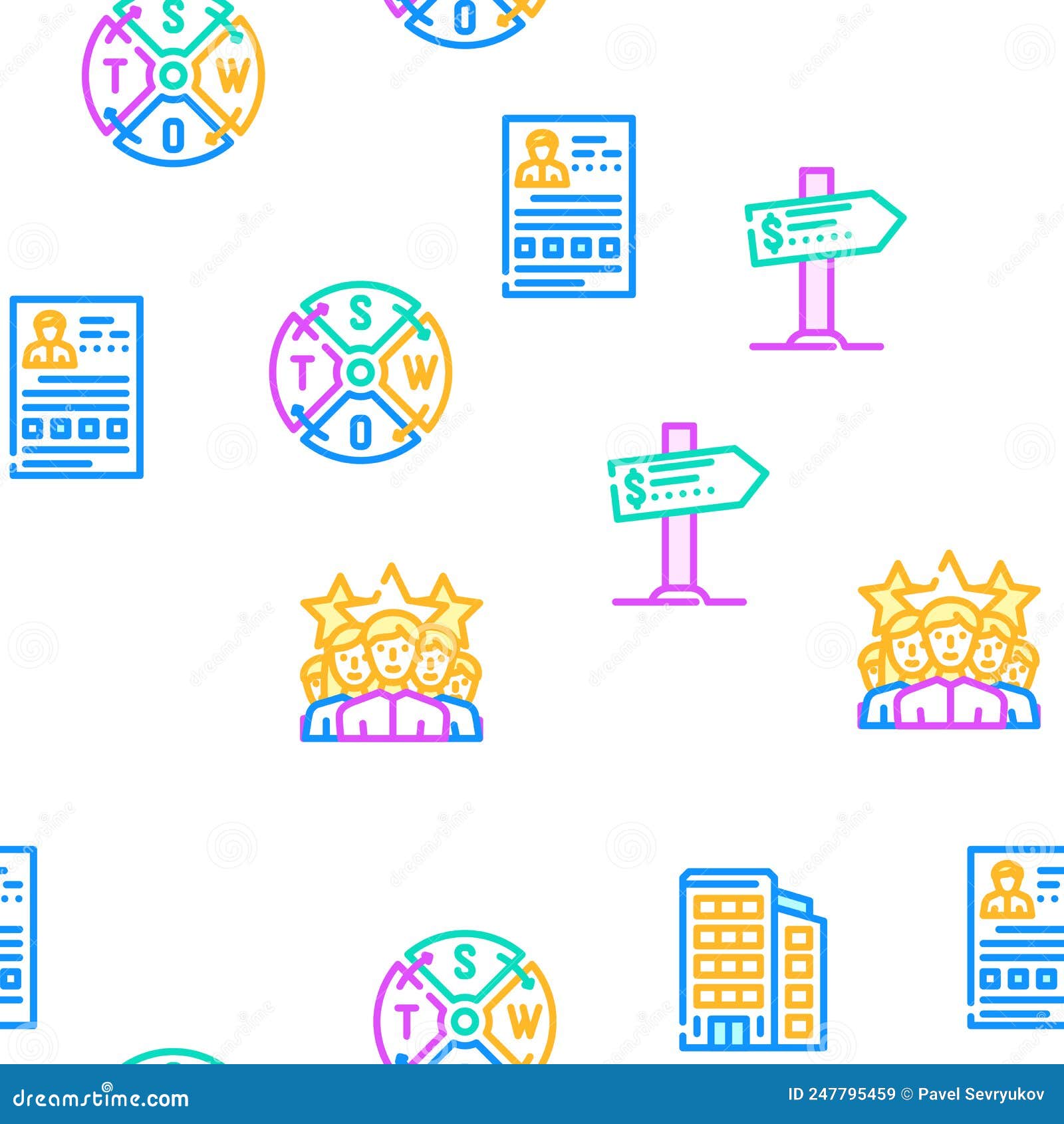 Business Management Business Icons Set Vector Stock Illustration ...