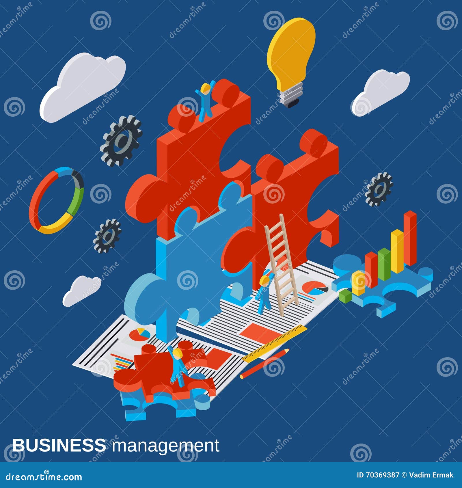 Business Management, Innovation, Solution Search, Startup Vector ...