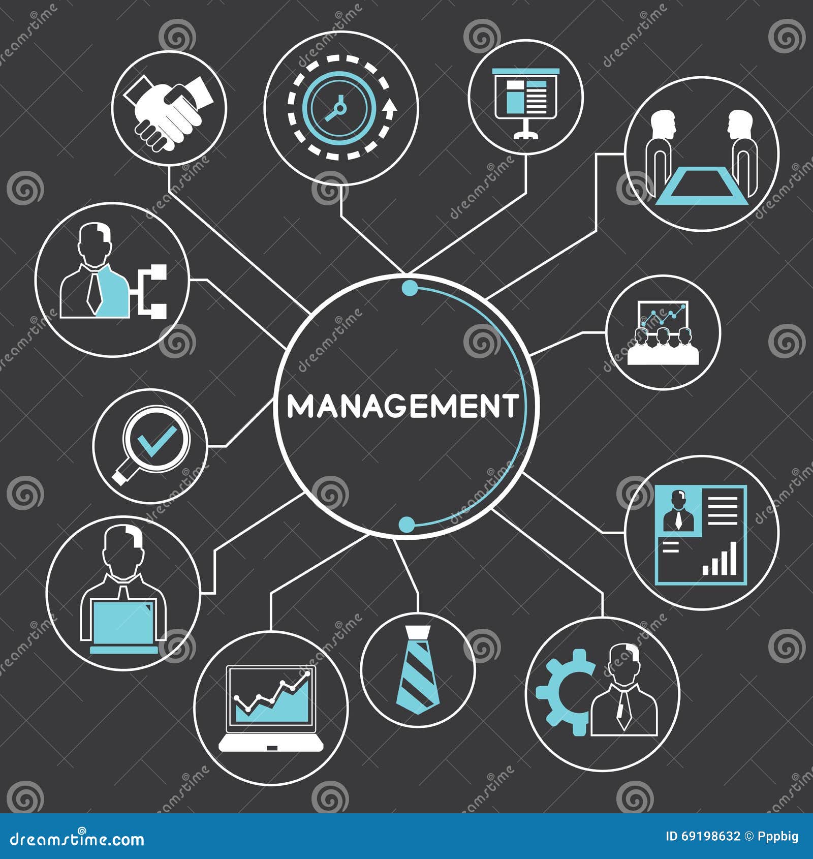 Business management stock illustration. Illustration of connection ...
