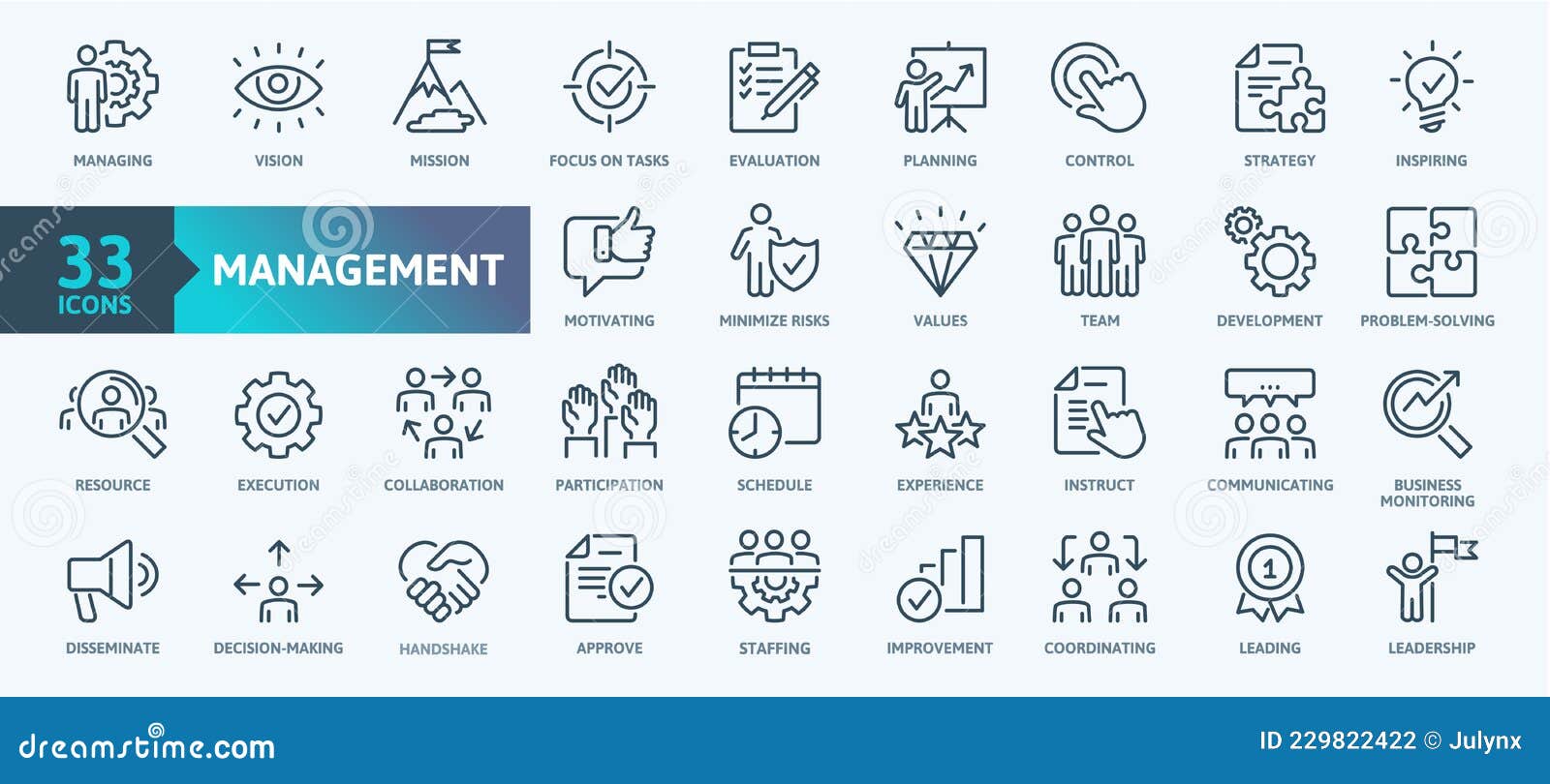 Business Management Outline Icon Collection. Thin Line Set Contains ... Business Management Outline Icon Collection. Thin Line Set Contains ...