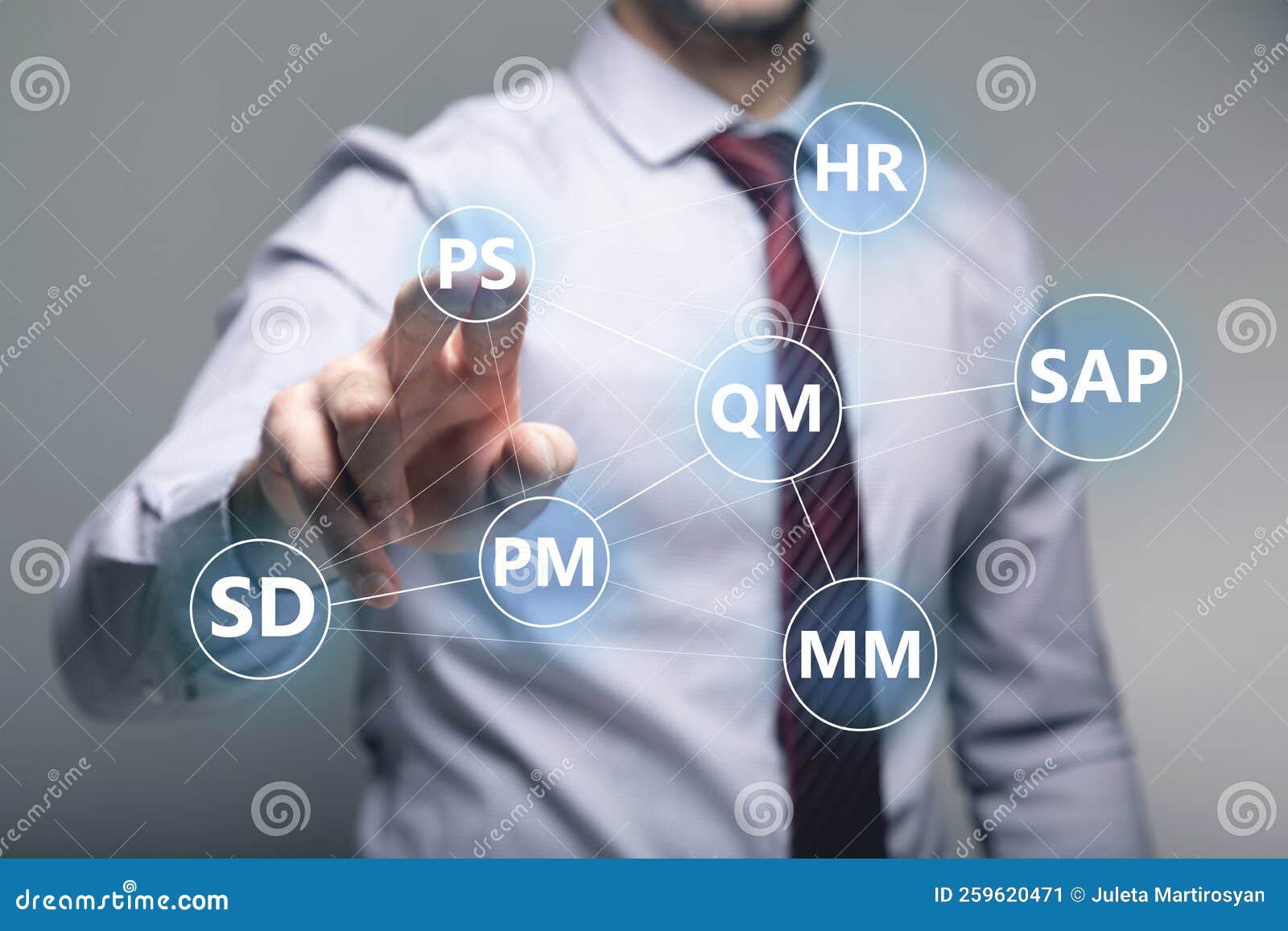 Business Management Software (SAP). ERP Enterprise Resources Planning ...