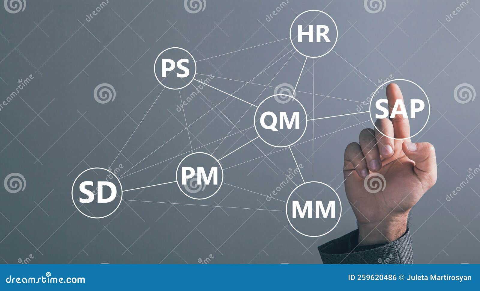 Business Management Software (SAP). ERP Enterprise Resources Planning ...