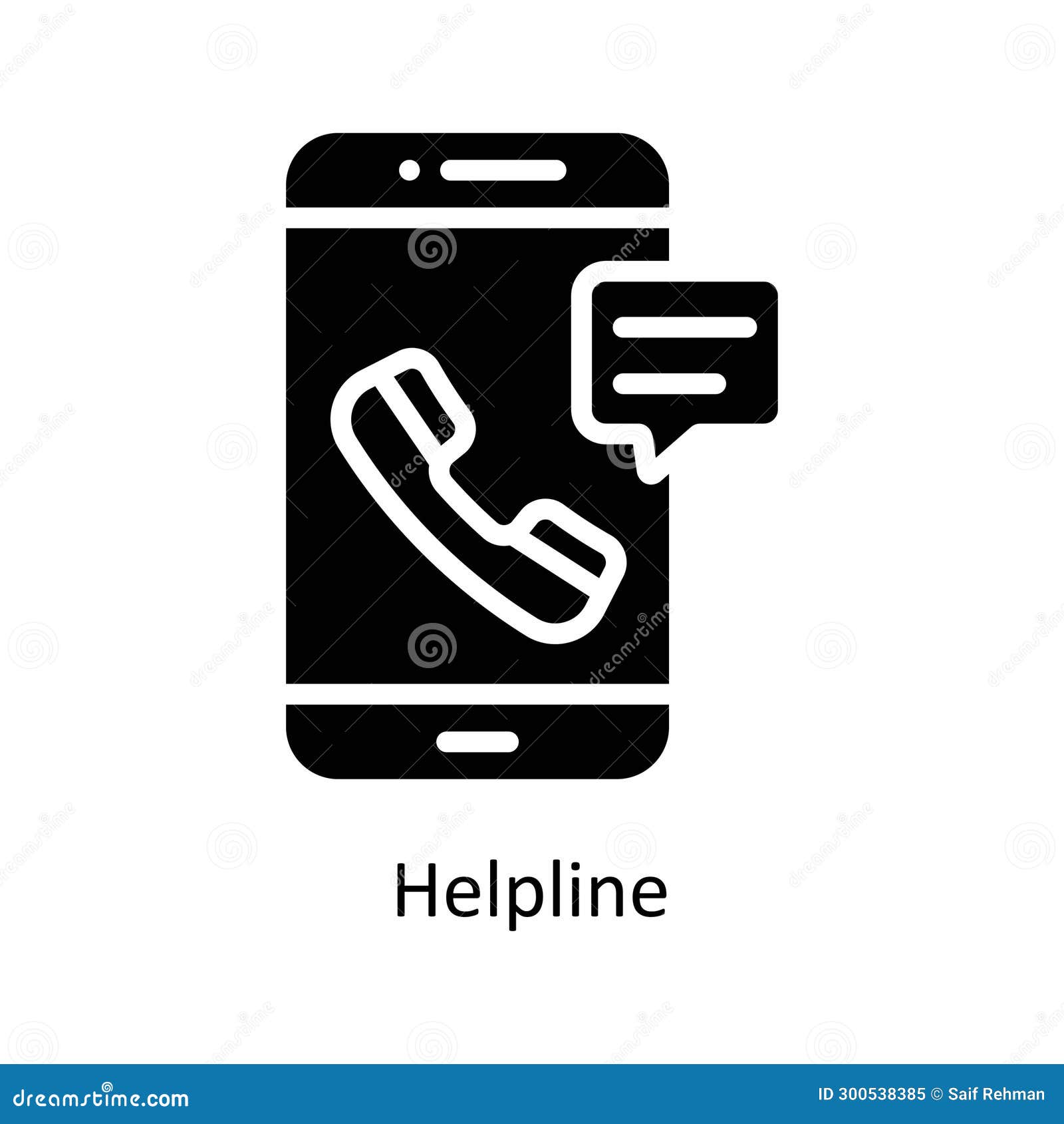 Helpline Vector Solid Icon Design Illustration. Business and Management ...