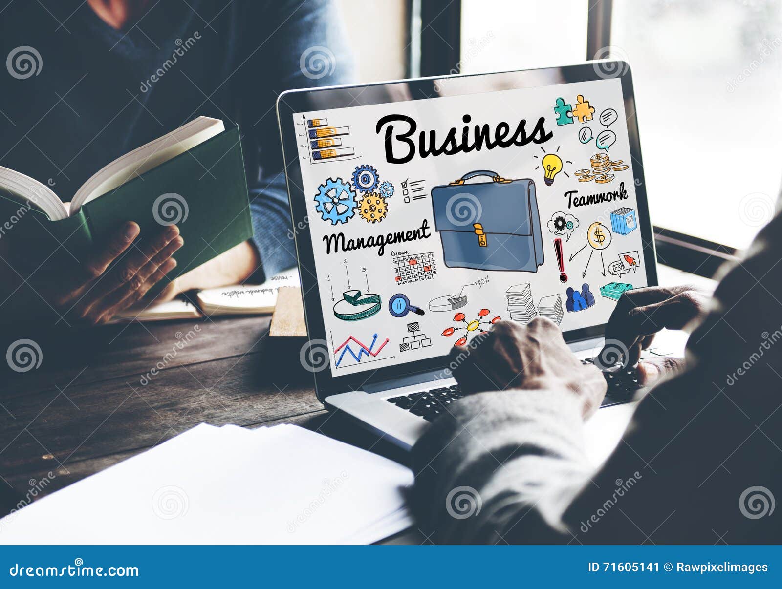 Business Management Teamwork Technology Learning Concept Stock Image ...