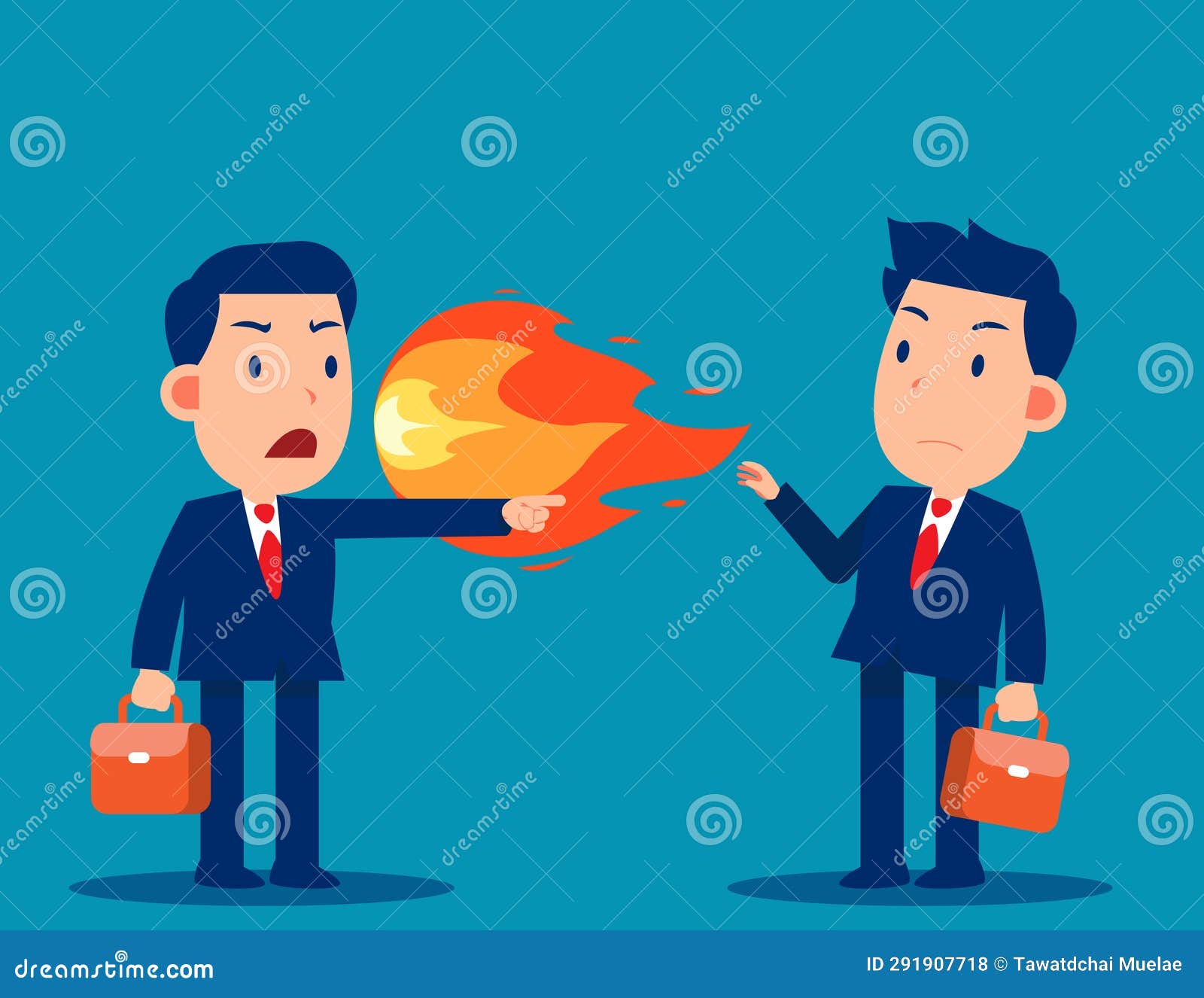Business Manager and Employee Arguing. Business Aggressive or Scolding ...