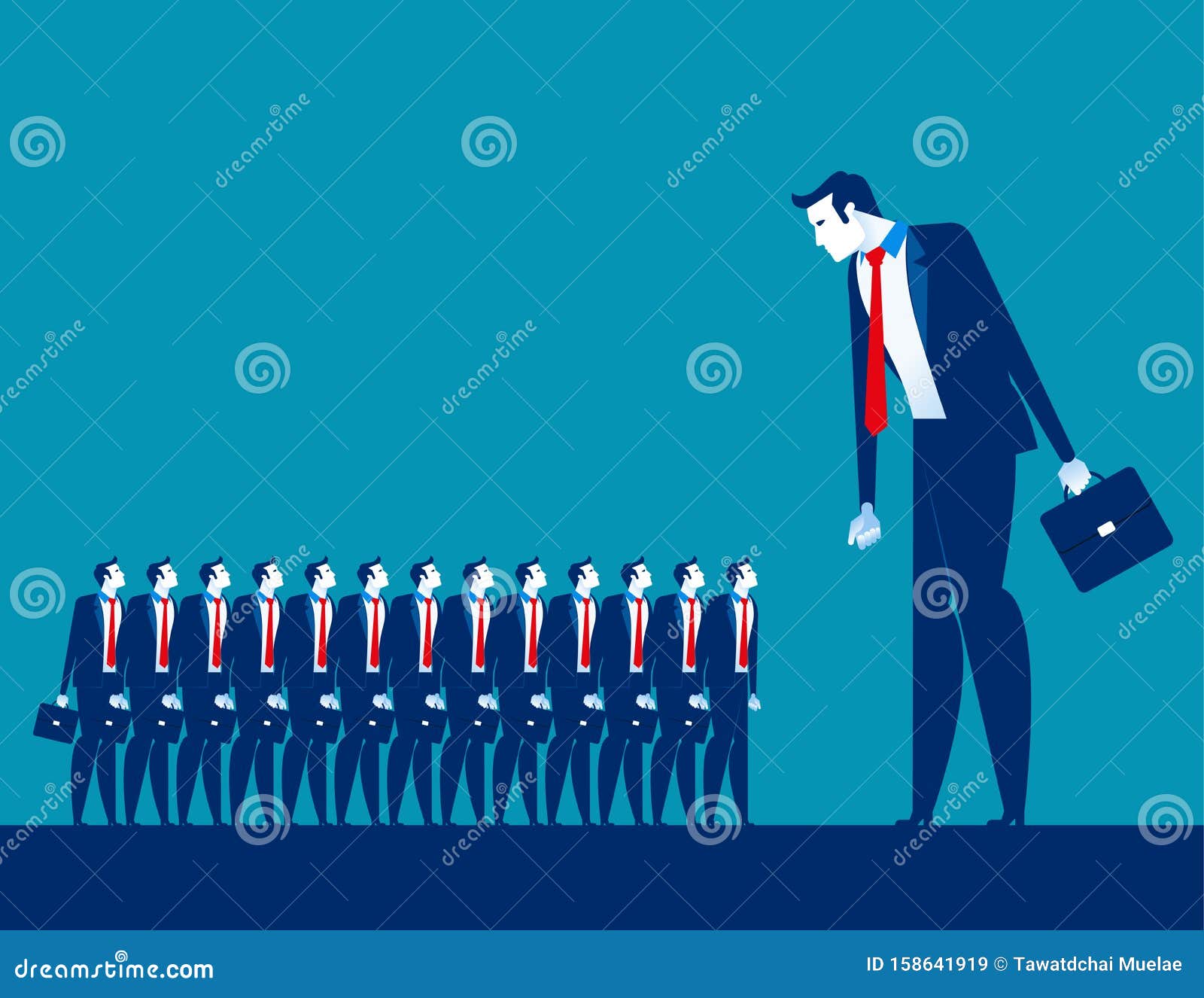 Business Manager Looking on Crowd. Concept Business Vector, Group of ...