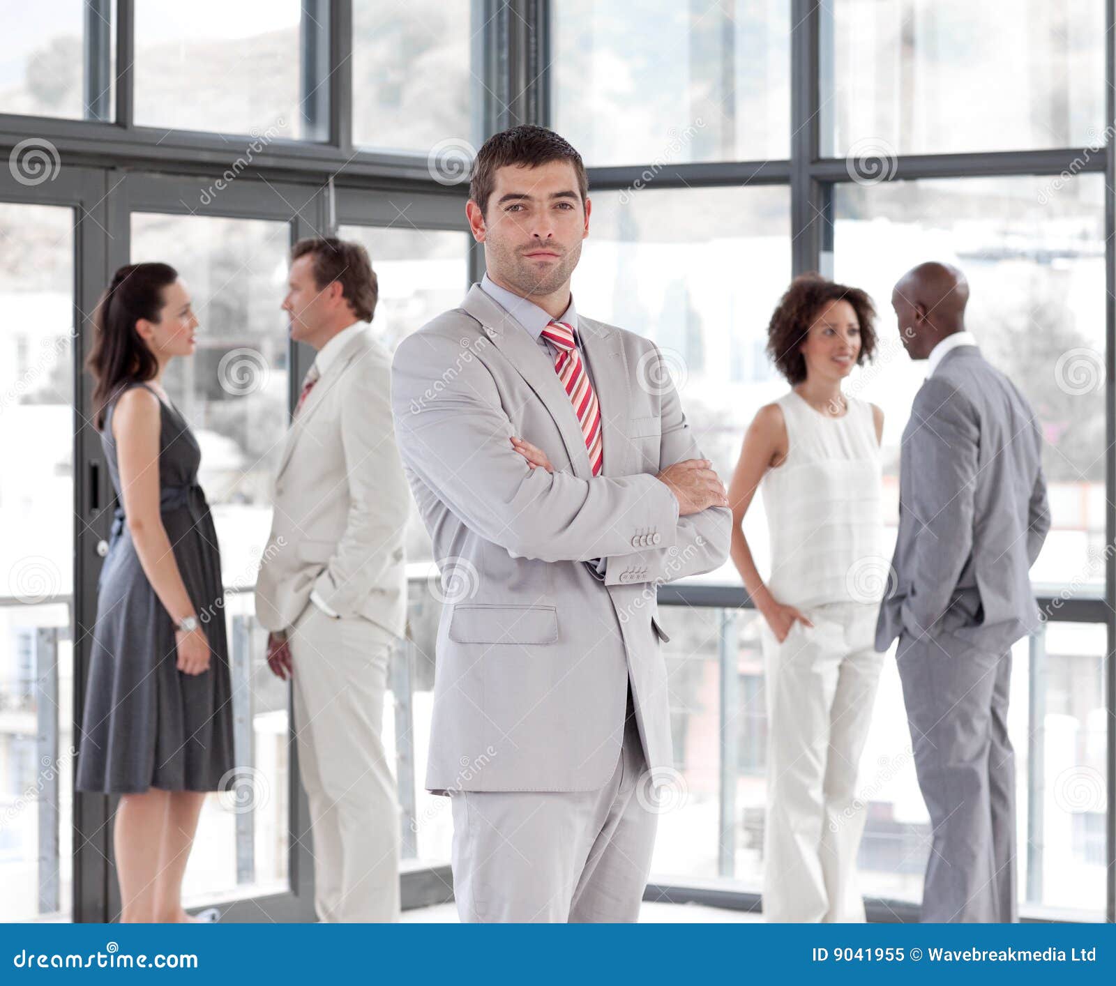 Business manager with team stock image. Image of diverse - 9041955