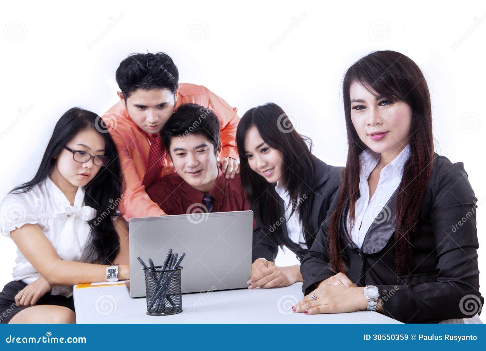 Business Manager and Team - Isolated Stock Image - Image of ...