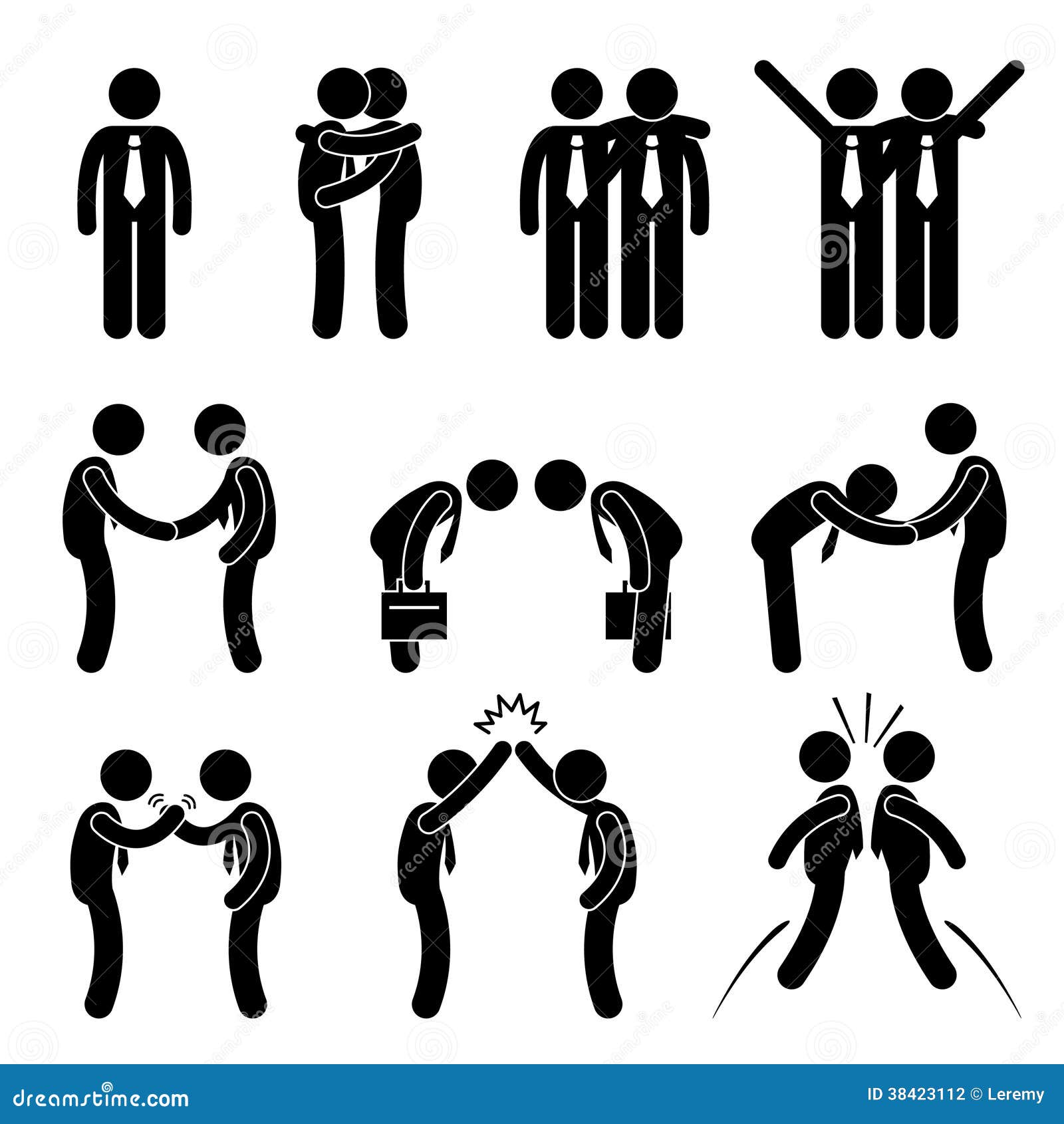 Business Manner Greetings Gesture Stock Vector - Illustration of high ...