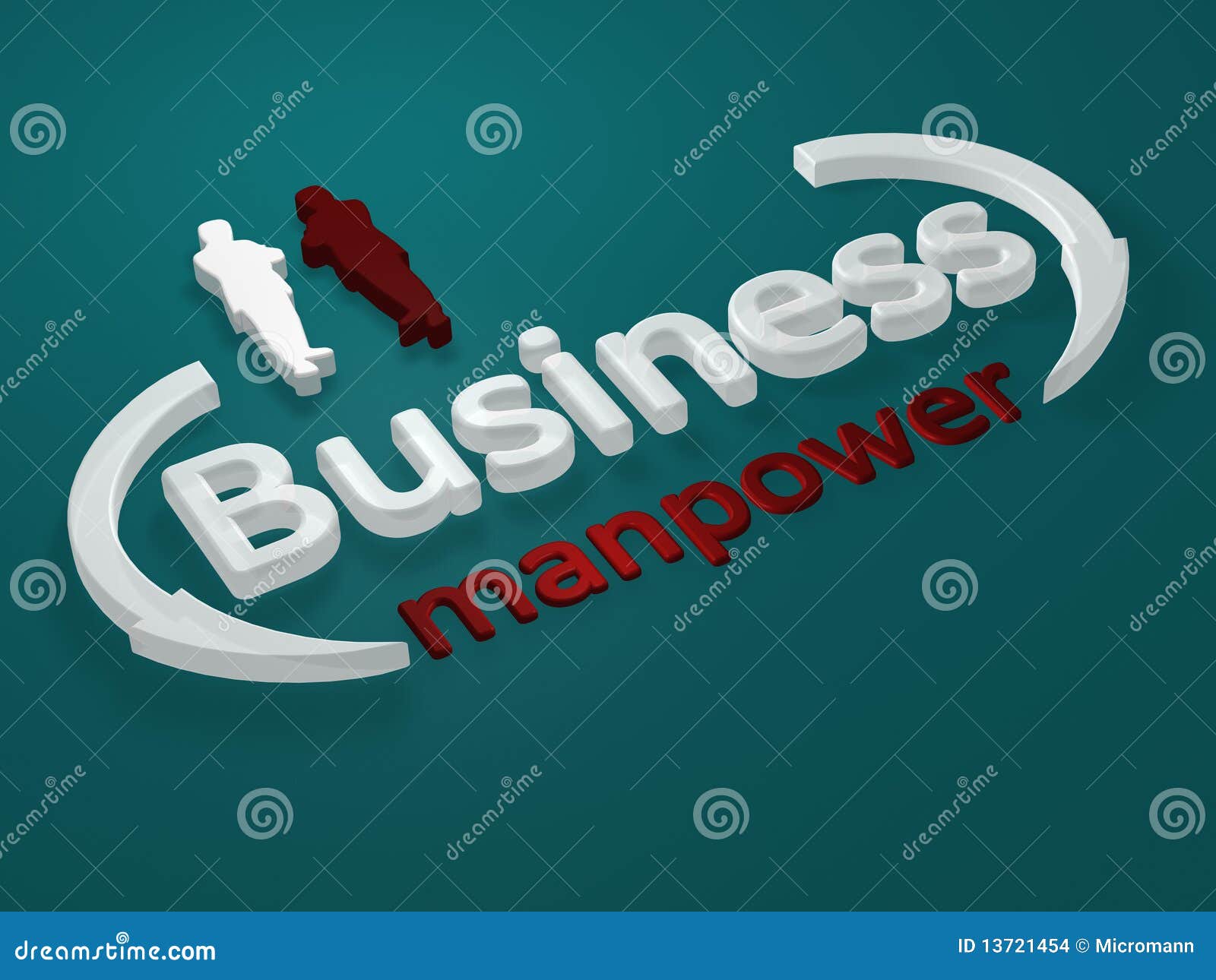 Business - Manpower - Letters Stock Illustration - Illustration of ...