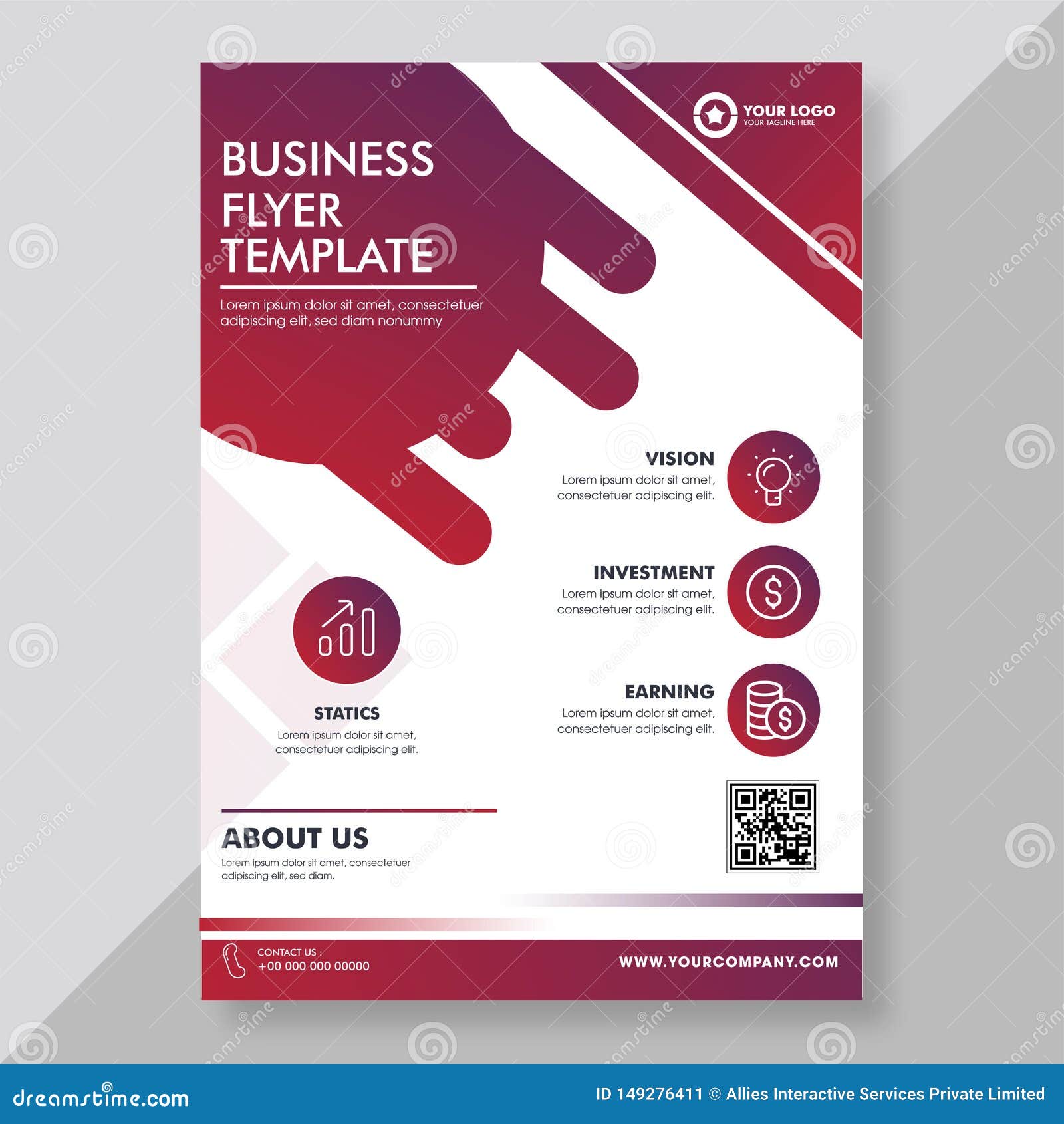 Business Marketing Proposal Flyer. Stock Illustration - Illustration of ...
