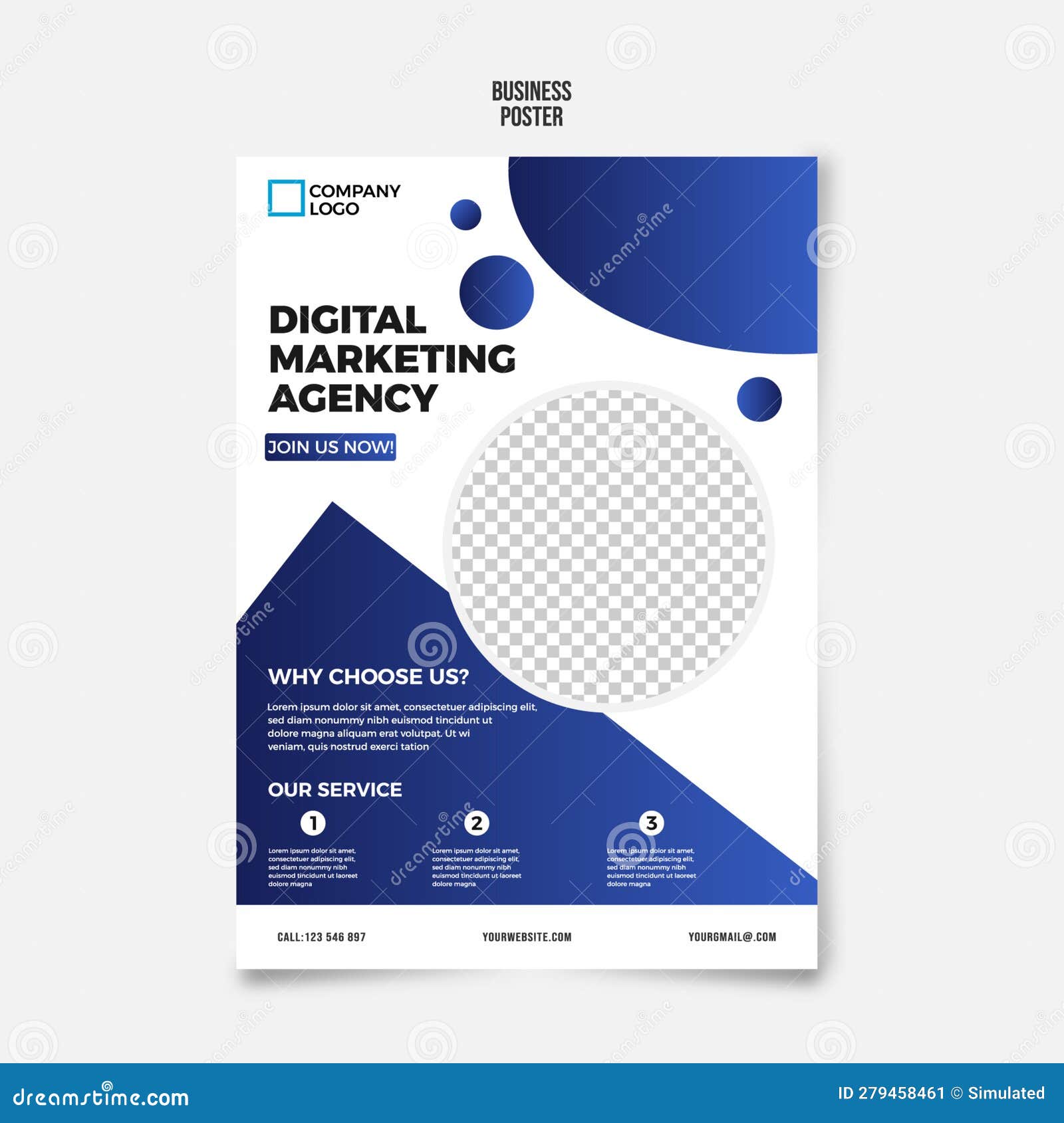 Business Marketing Vertical Poster Template Design. Stock Vector ...