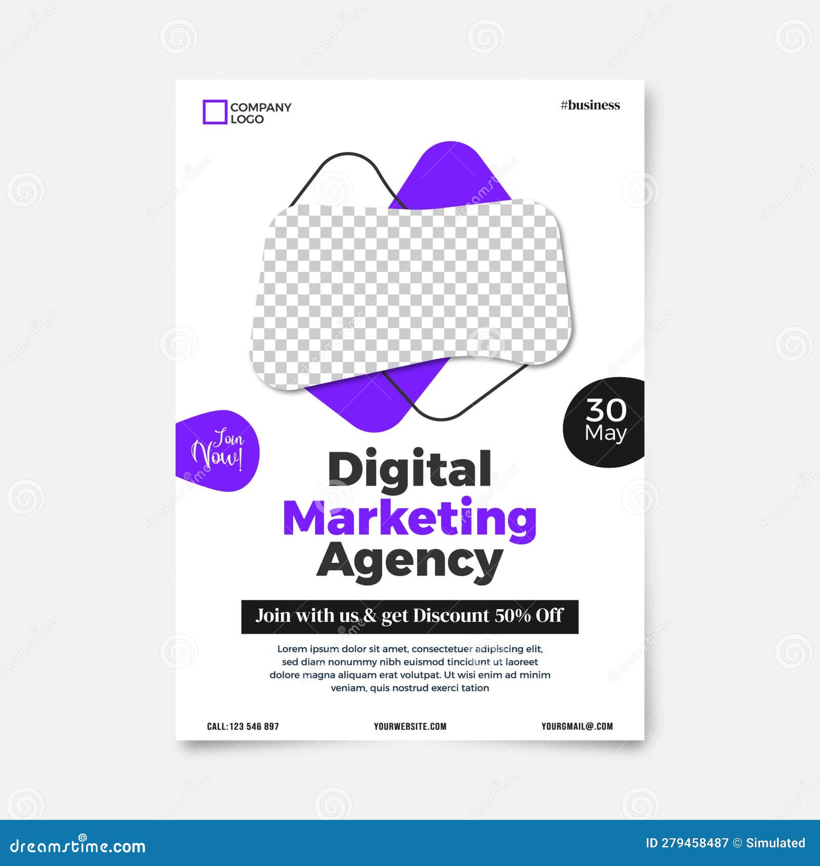 Business Marketing Vertical Poster Template Design. Stock Vector ...