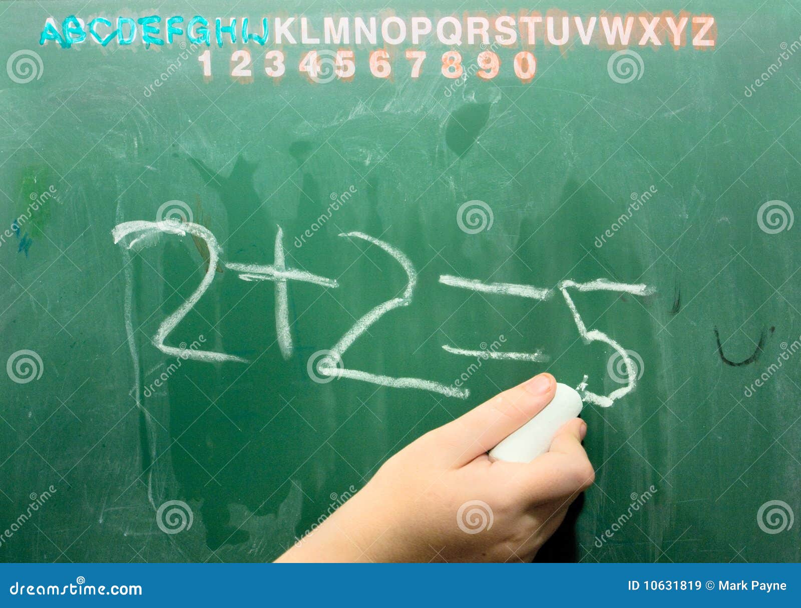 Business Math on Old School Green Chalkboard Stock Image - Image of ...