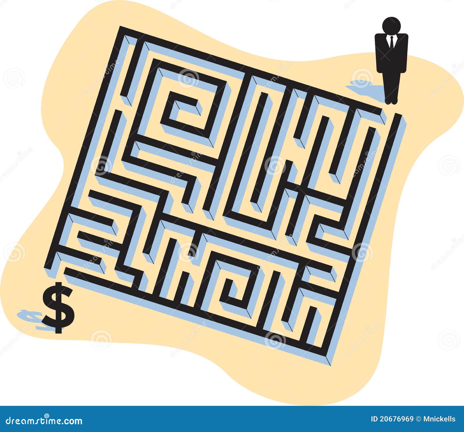 Business Maze stock illustration. Illustration of maze - 20676969