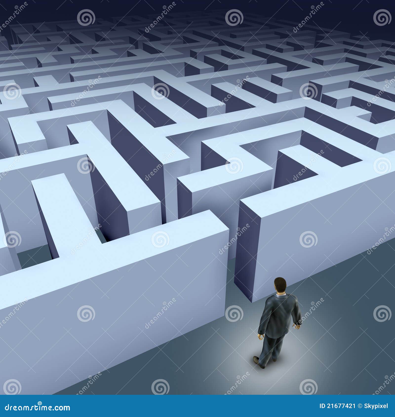 Business maze challenge stock illustration. Illustration of decisions ...