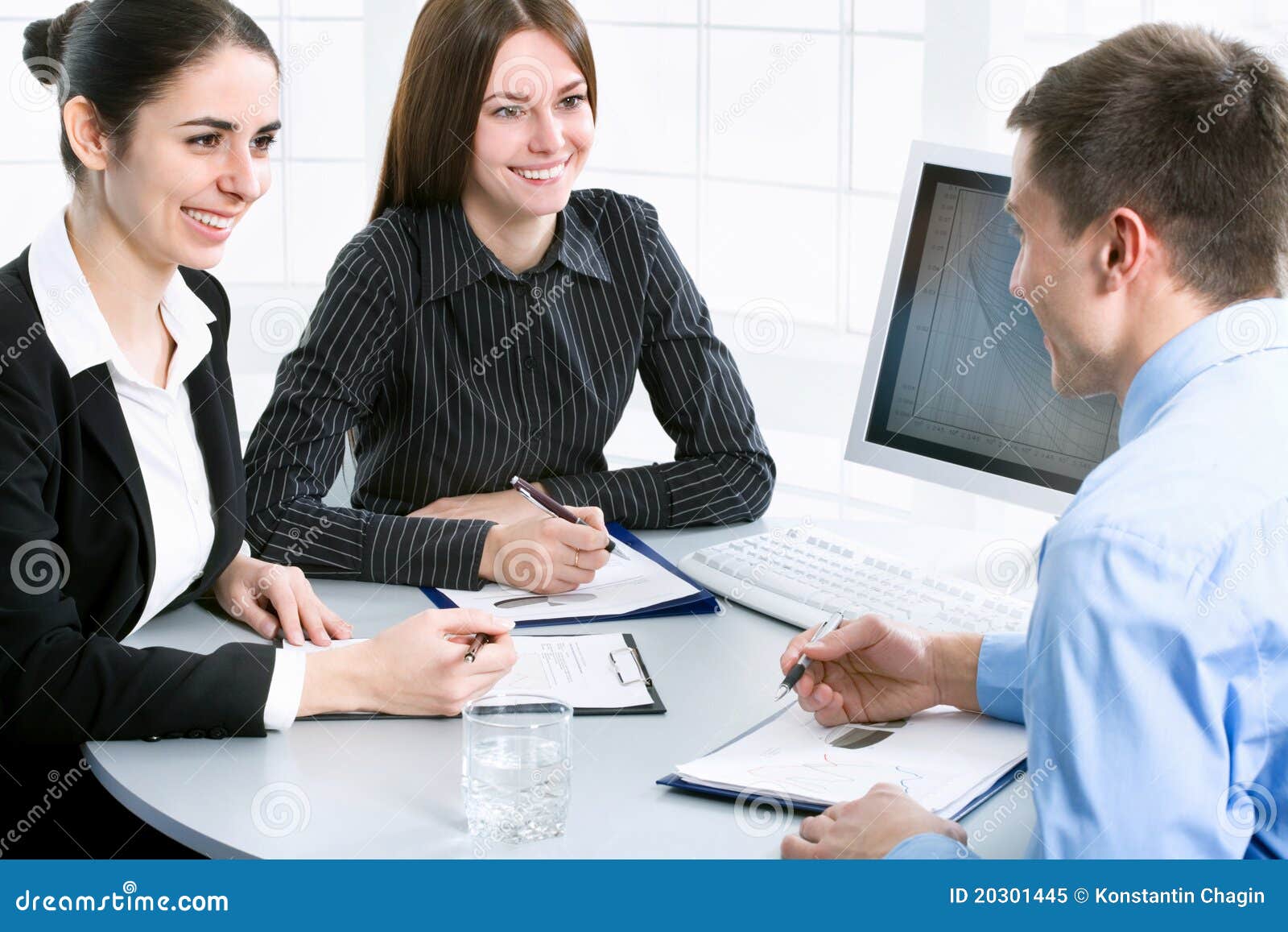 Business meeting stock image. Image of businessman, blue - 20301445