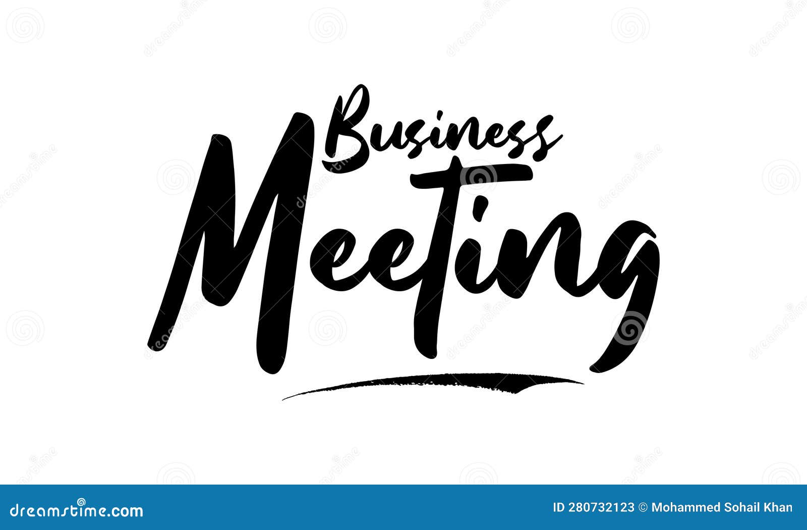 Business Meeting Bold Typography Text Lettering Vector Design Quote ...