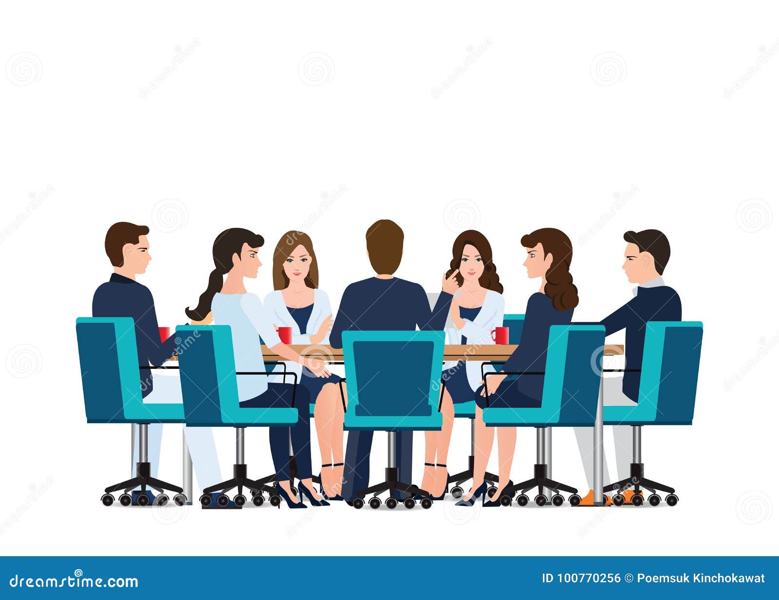 Business Meeting with Business People Discussing on Around Table Stock ... Business Meeting with Business People Discussing on Around Table Stock ...