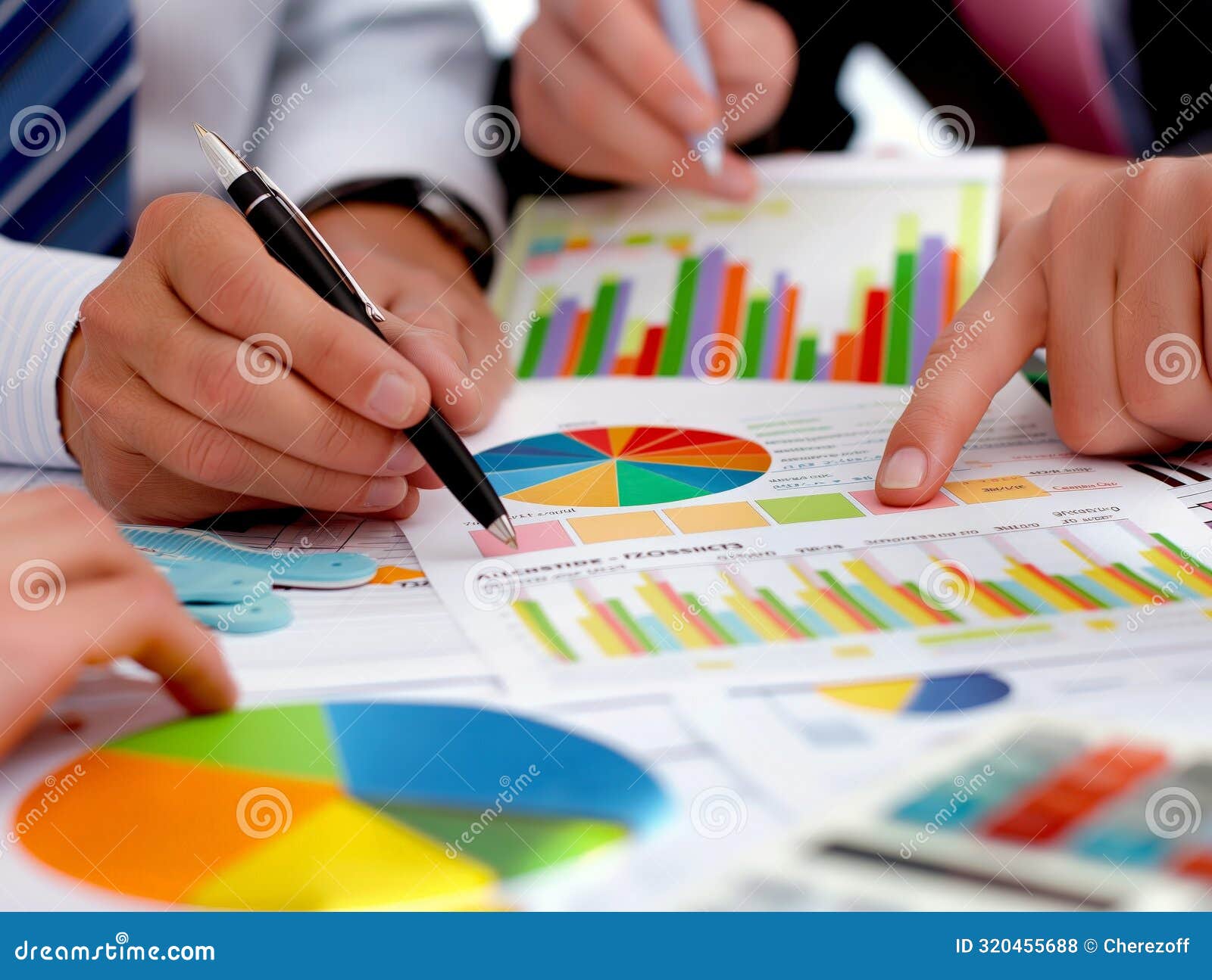 Business Meeting with Charts and Graphs Stock Photo - Image of graphs ...