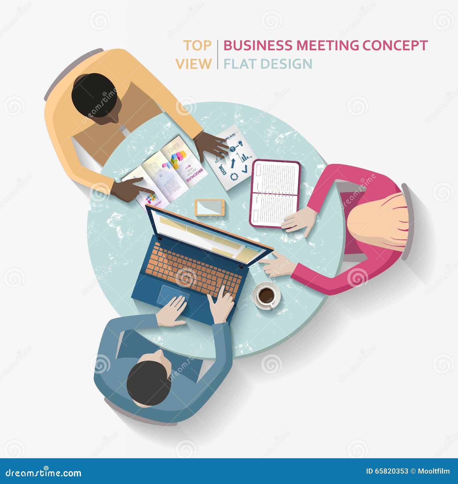 Business meeting concept stock vector. Illustration of design - 65820353