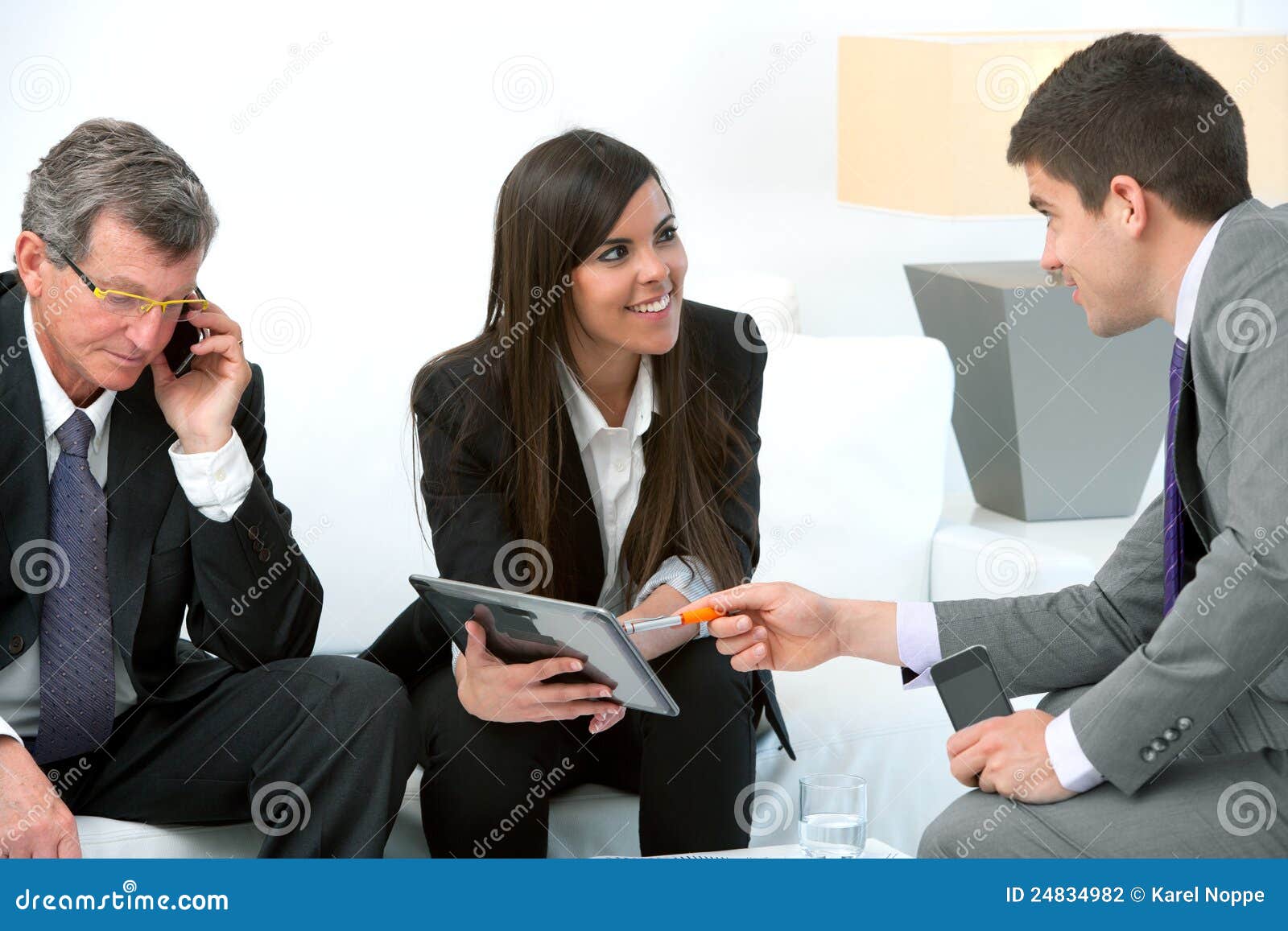 Business Meeting with Digital Tablet. Stock Photo - Image of casual ...