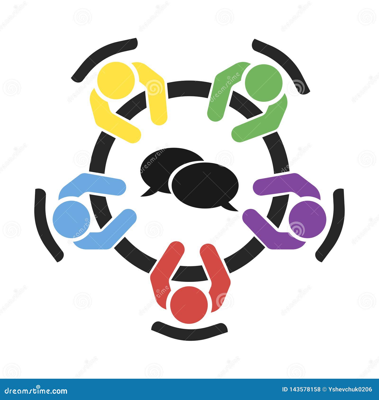 Business Meeting, Discussion. Teamwork Activity. People Around the ...