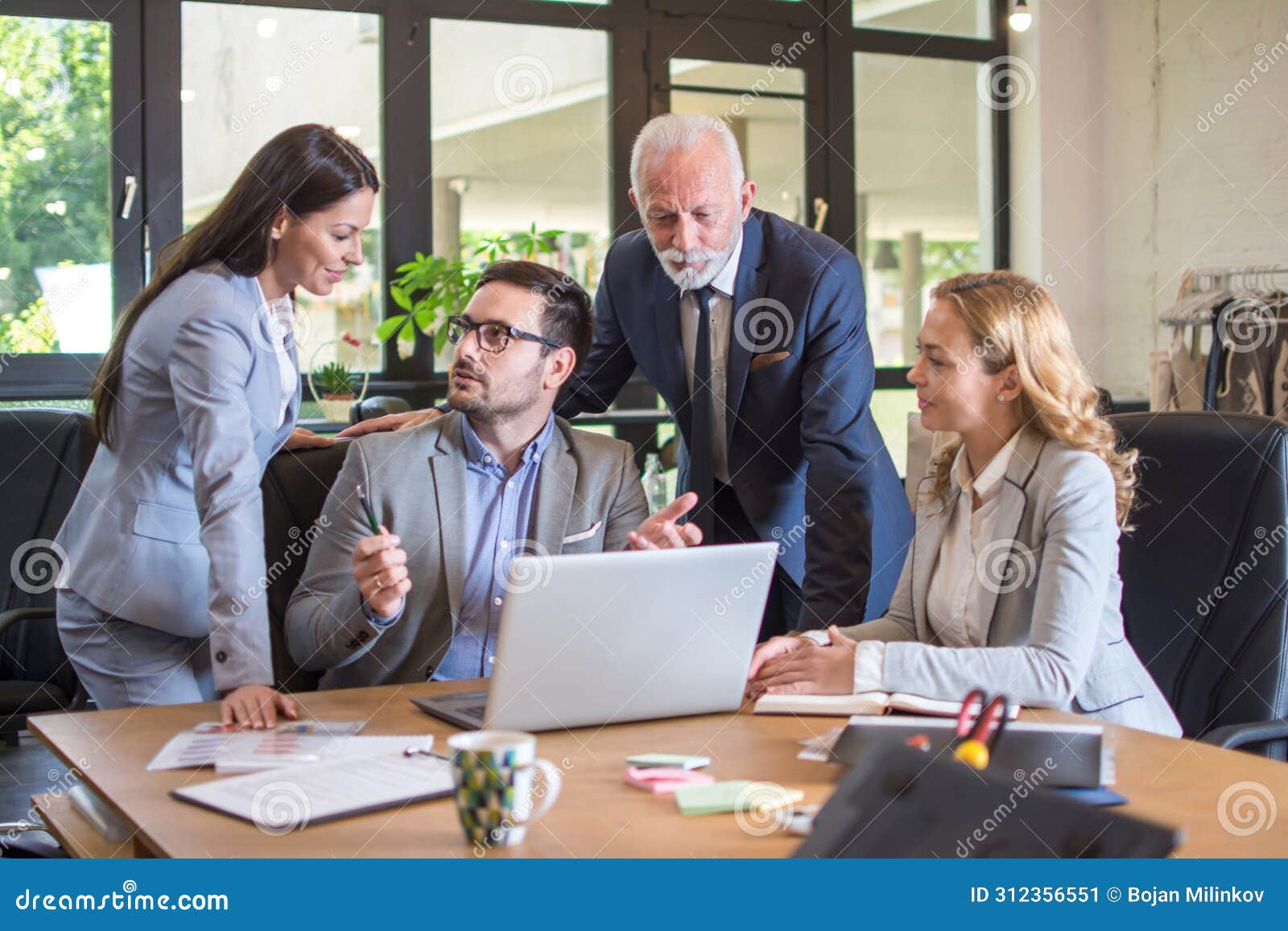 Business Meeting of Diverse People Around the Table Stock Image - Image ...