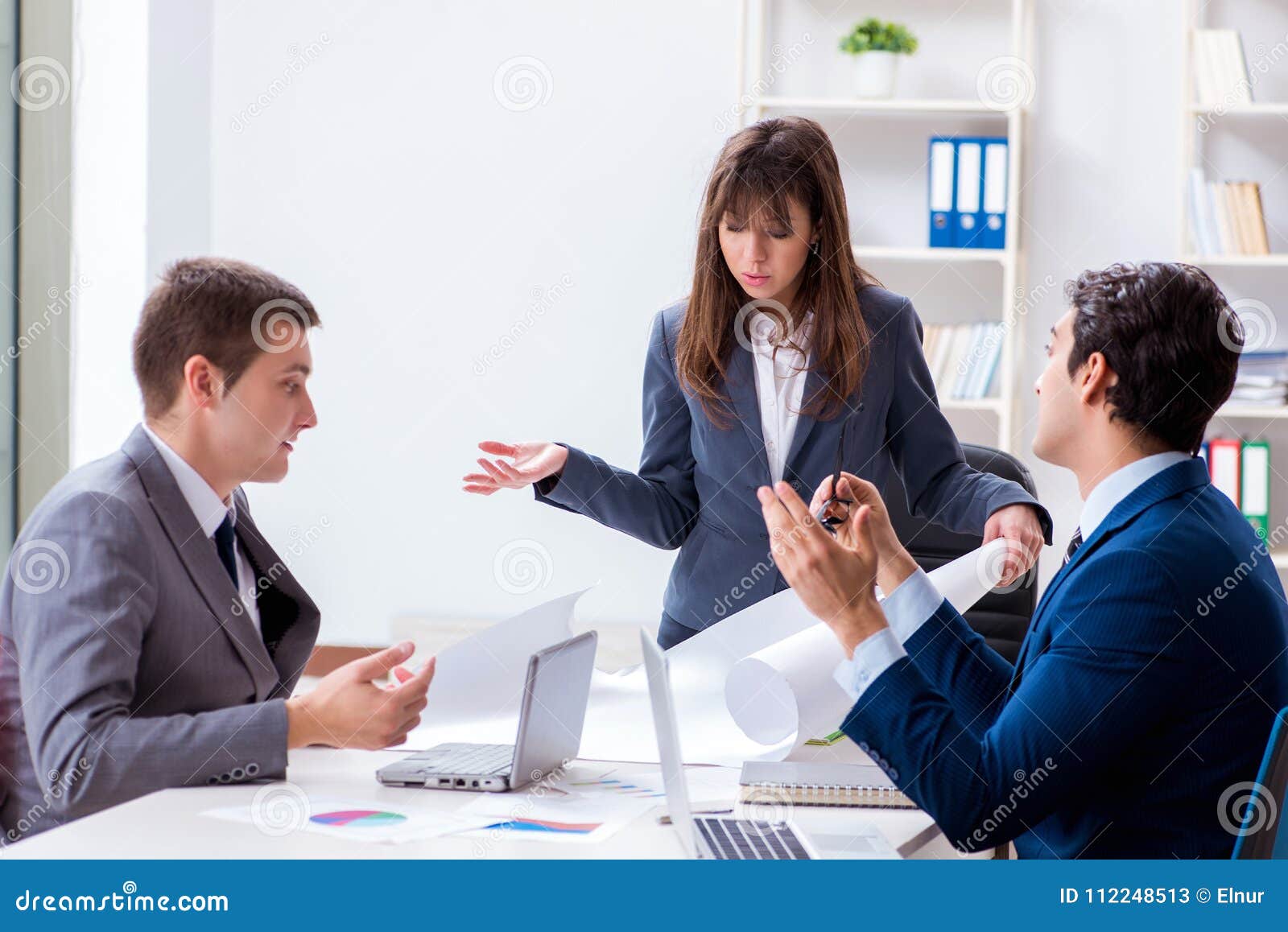 The Business Meeting with Employees in the Office Stock Image - Image ...