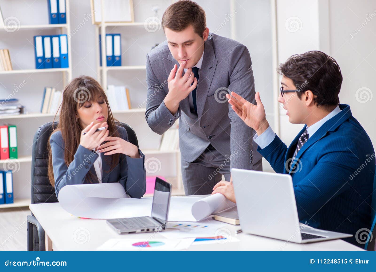 The Business Meeting with Employees in the Office Stock Image - Image ...
