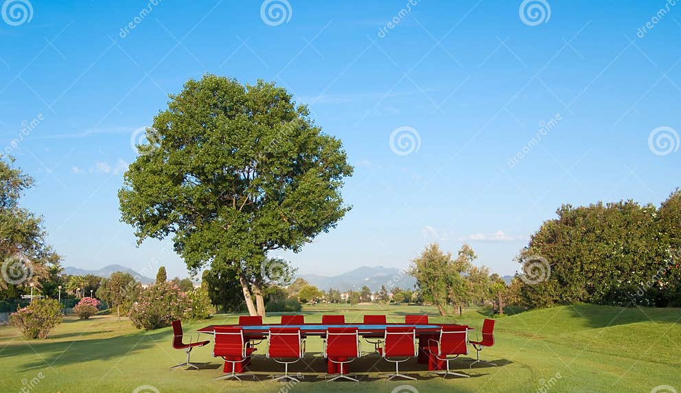 Business meeting and golf stock photo. Image of office - 53944242