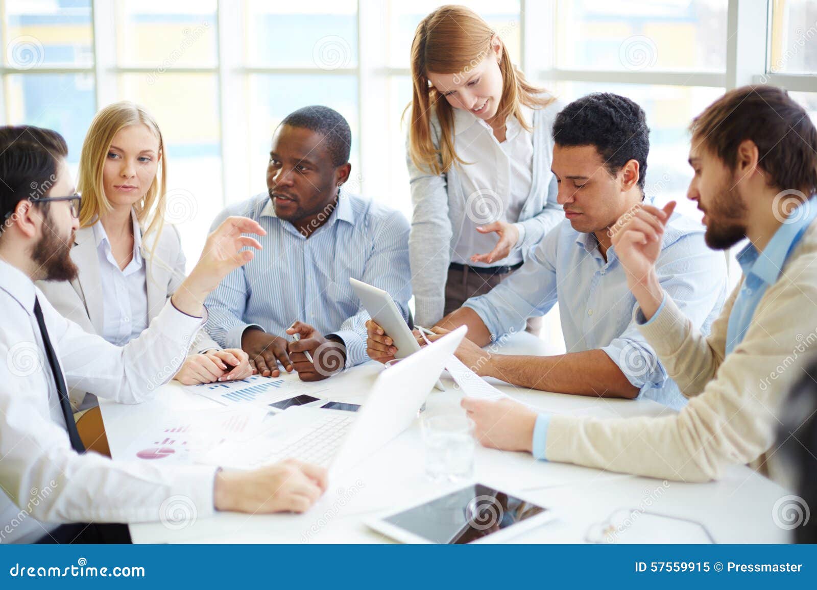 Business meeting stock image. Image of group, briefing - 57559915