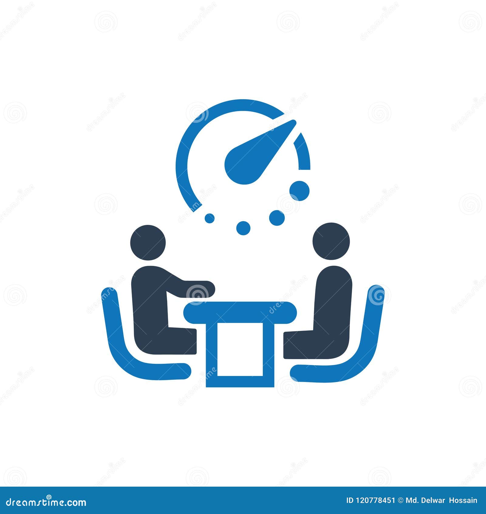 Business Meeting Icon stock vector. Illustration of deal - 120778451