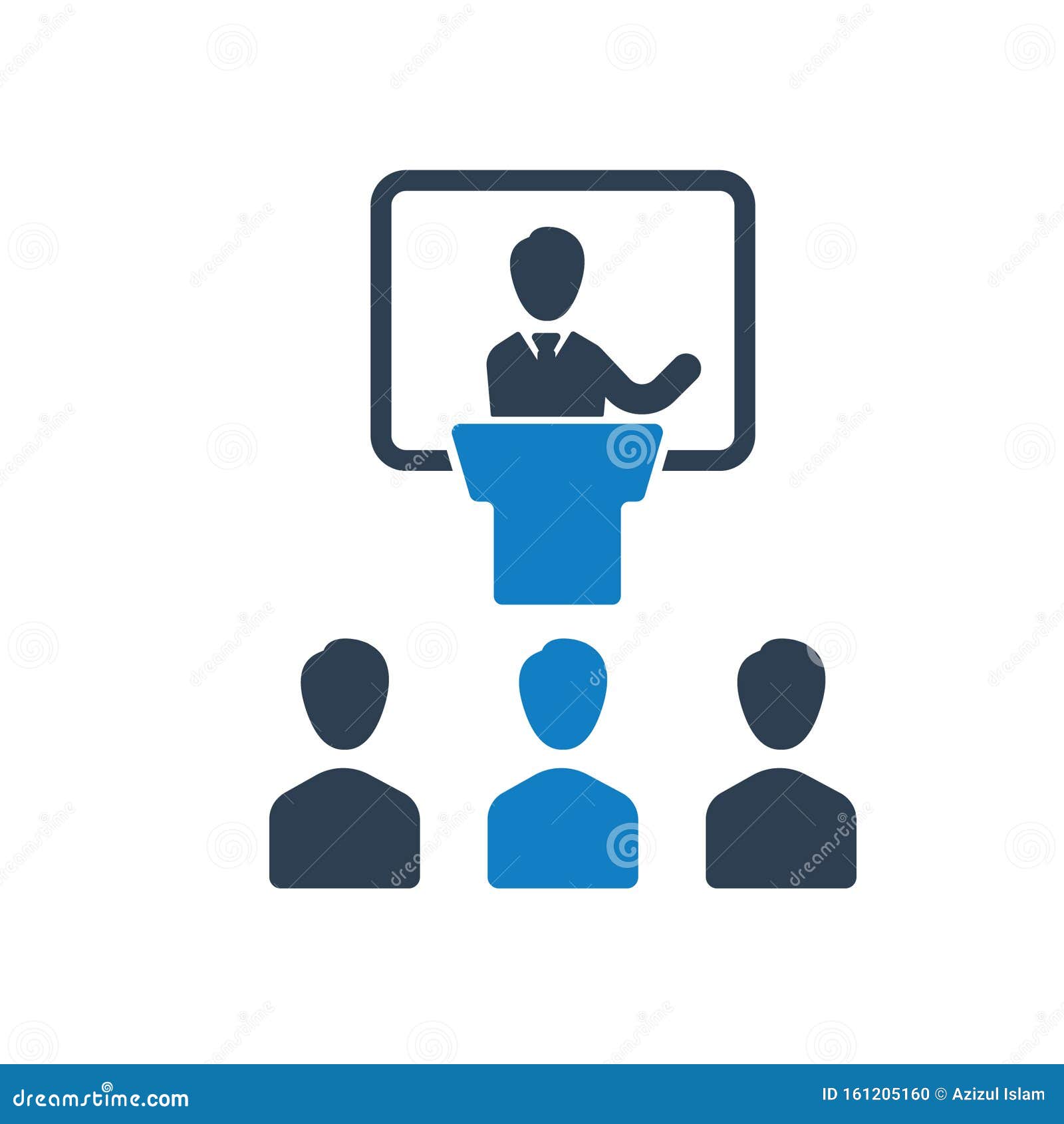 Business meeting icon stock vector. Illustration of symbol - 161205160