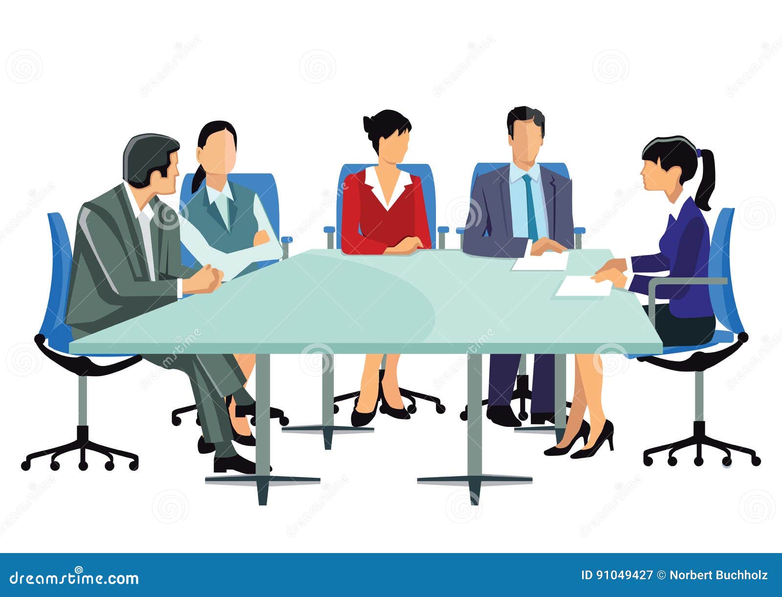 Business meeting stock vector. Illustration of interior - 91049427