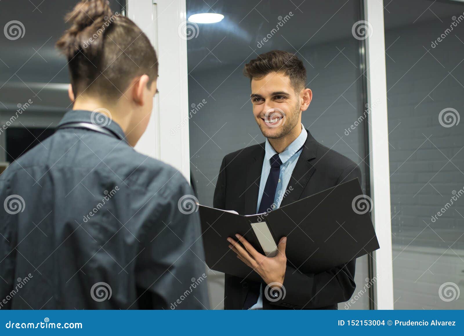 Business Meeting or Interview Stock Photo - Image of data, people ...