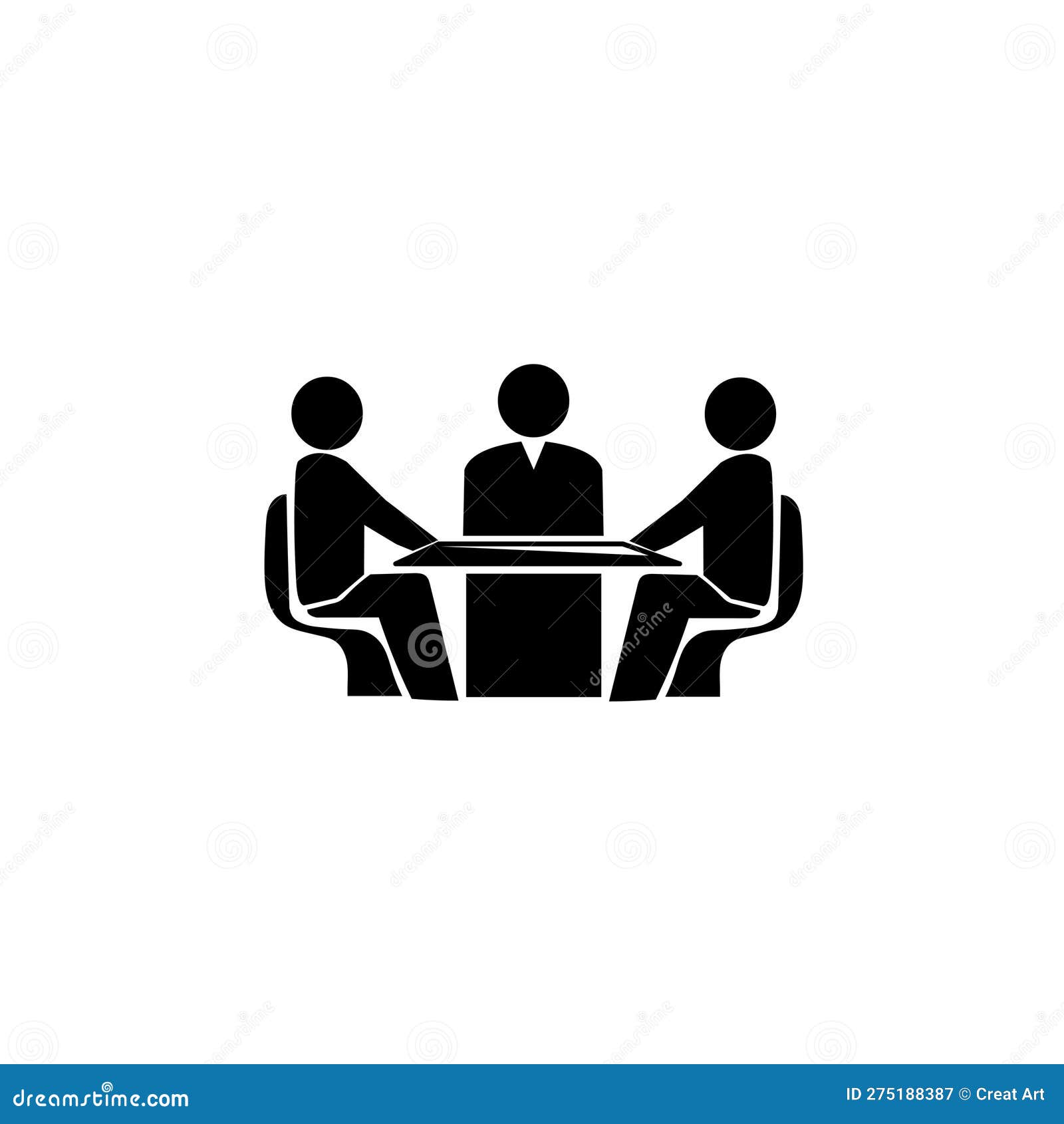 Business Meeting Logo Icon Vector Stock Illustration - Illustration of ...