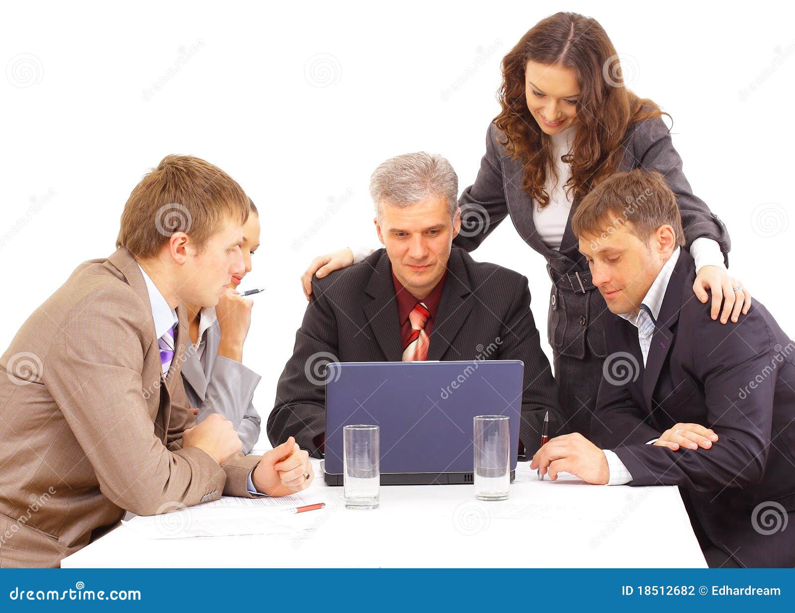 Business Meeting - Manager Discussing Stock Photo - Image of portrait ...