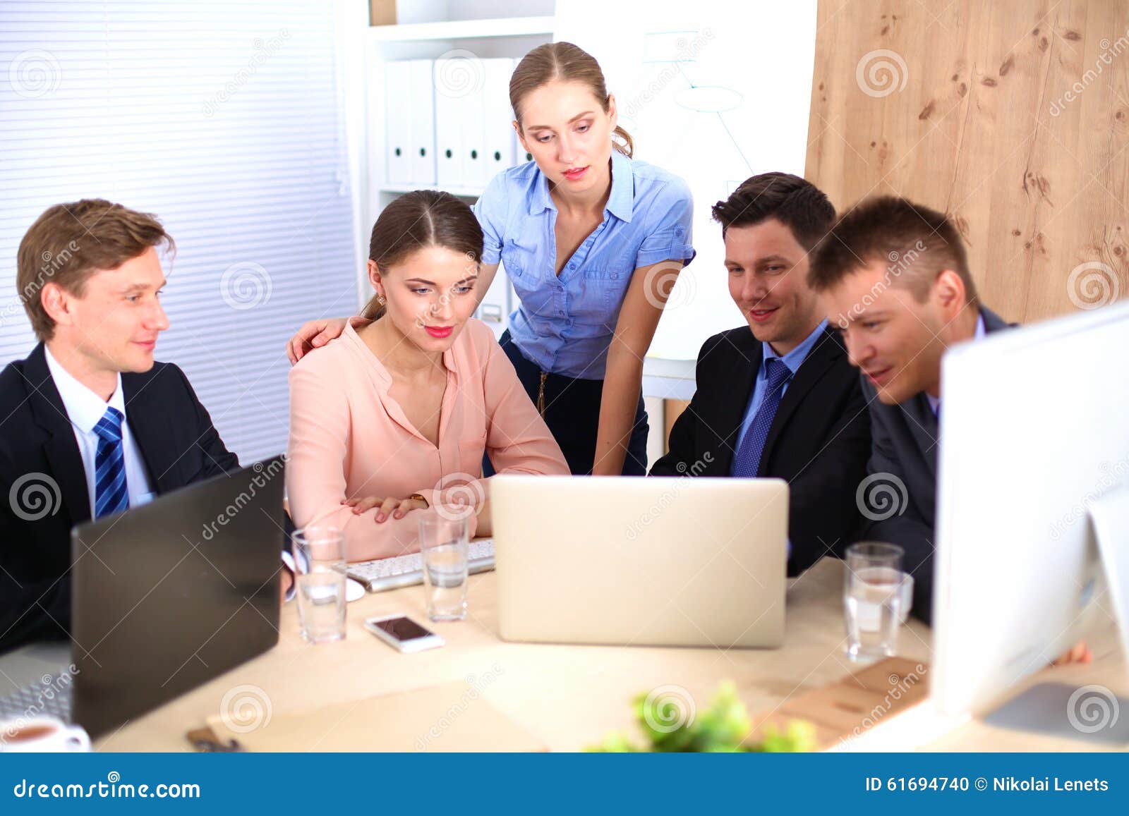Business Meeting - Manager Discussing Work with Stock Photo - Image of ...