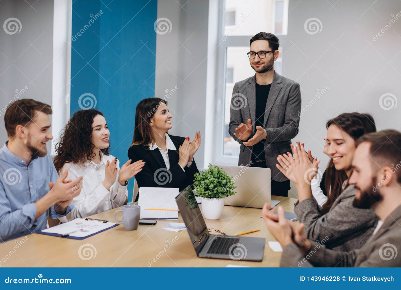 Business Meeting in a Modern Office Stock Photo - Image of coworker ...